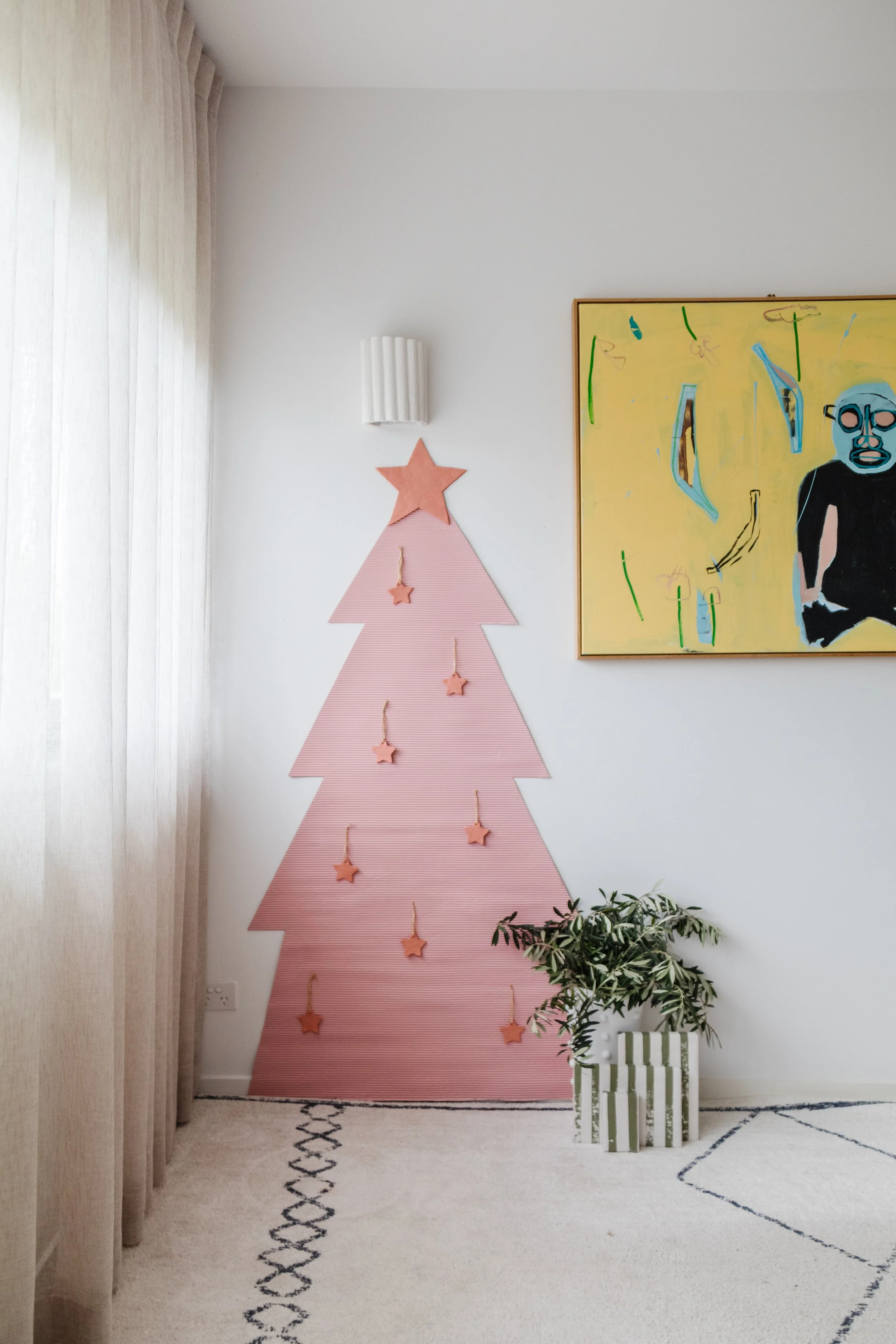DIY Fluted Cardboard Christmas Tree — Smor Home