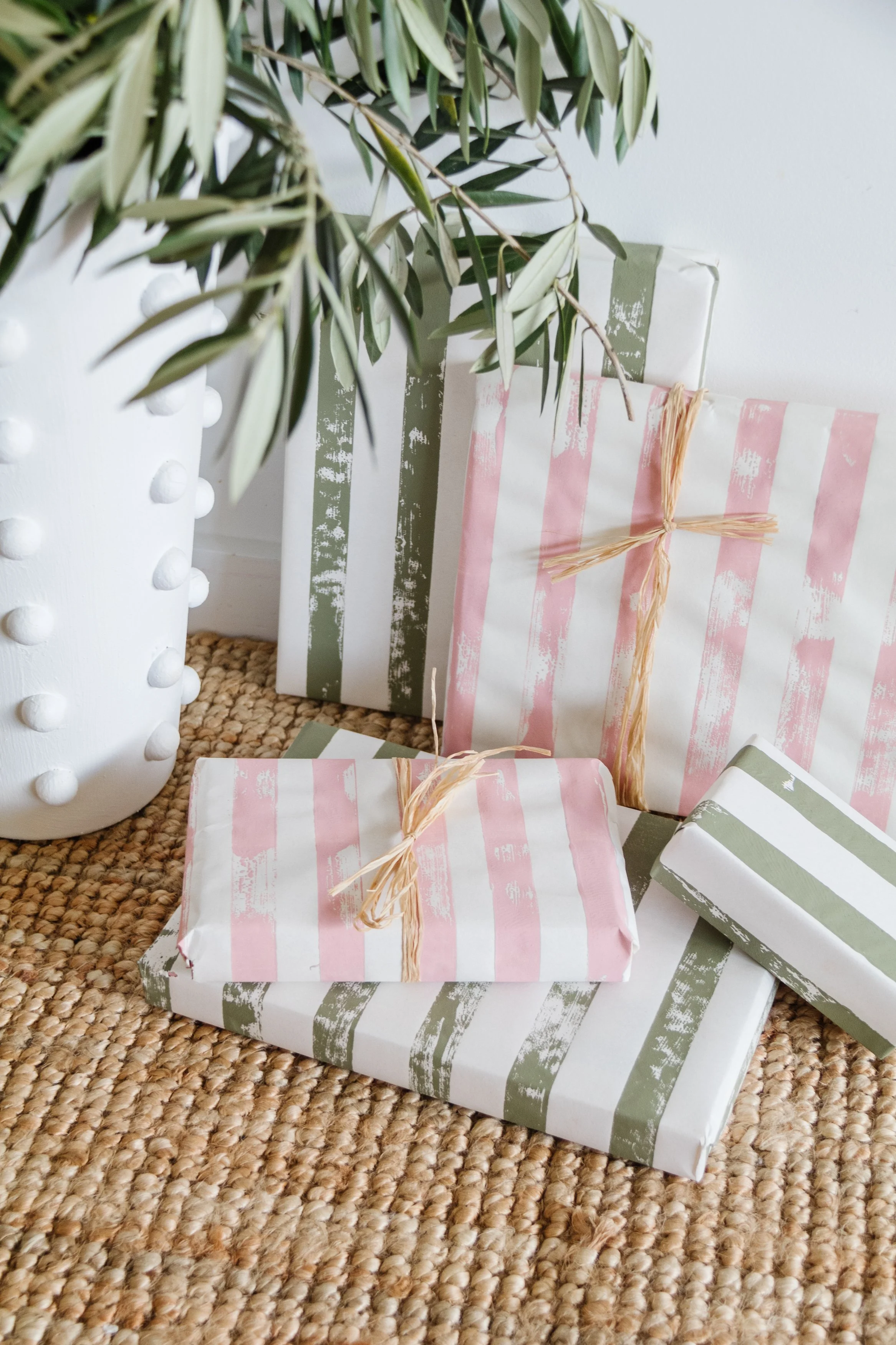 DIY Striped Wrapping Paper — Smor Home