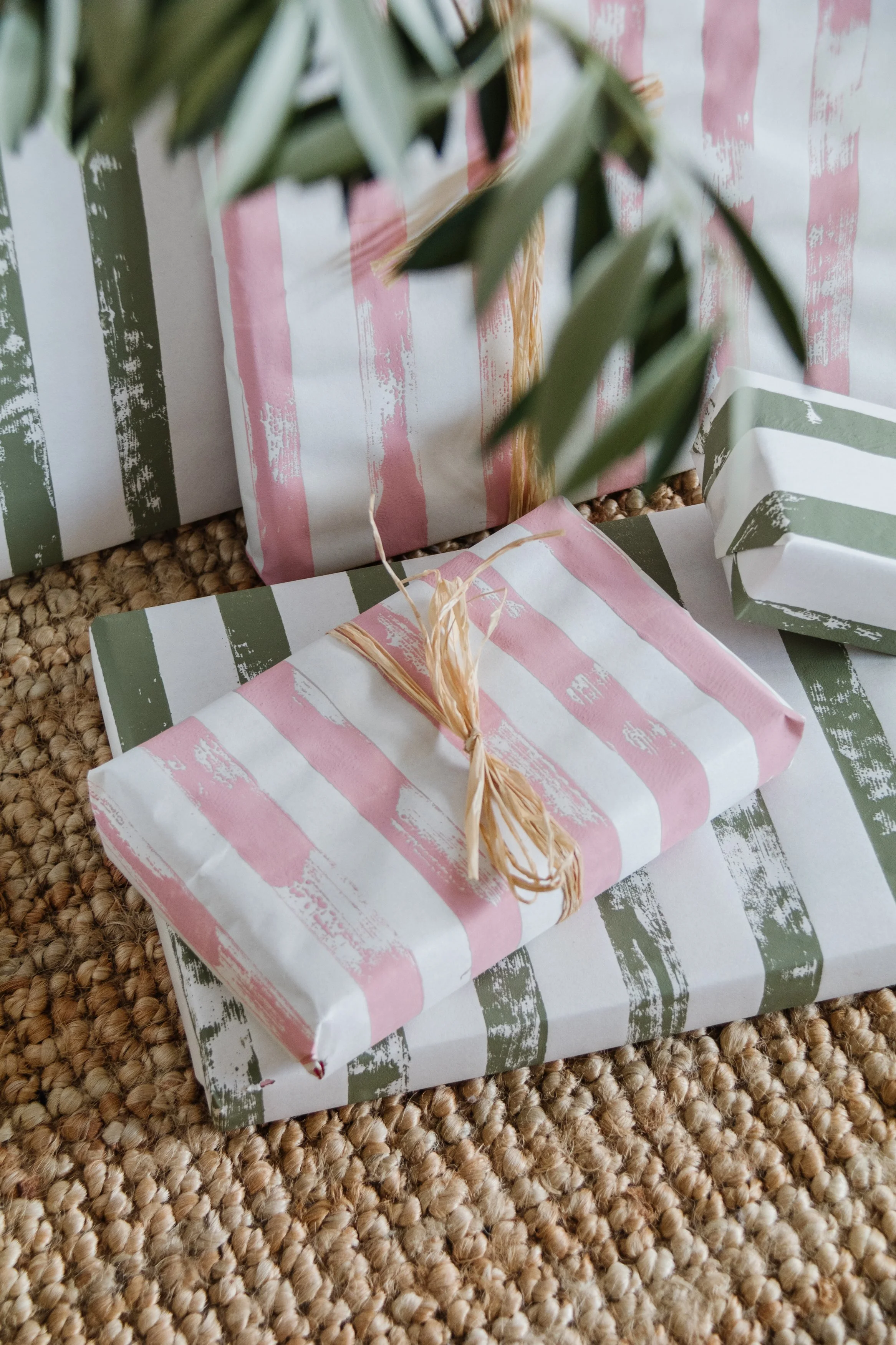 DIY Striped Wrapping Paper — Smor Home