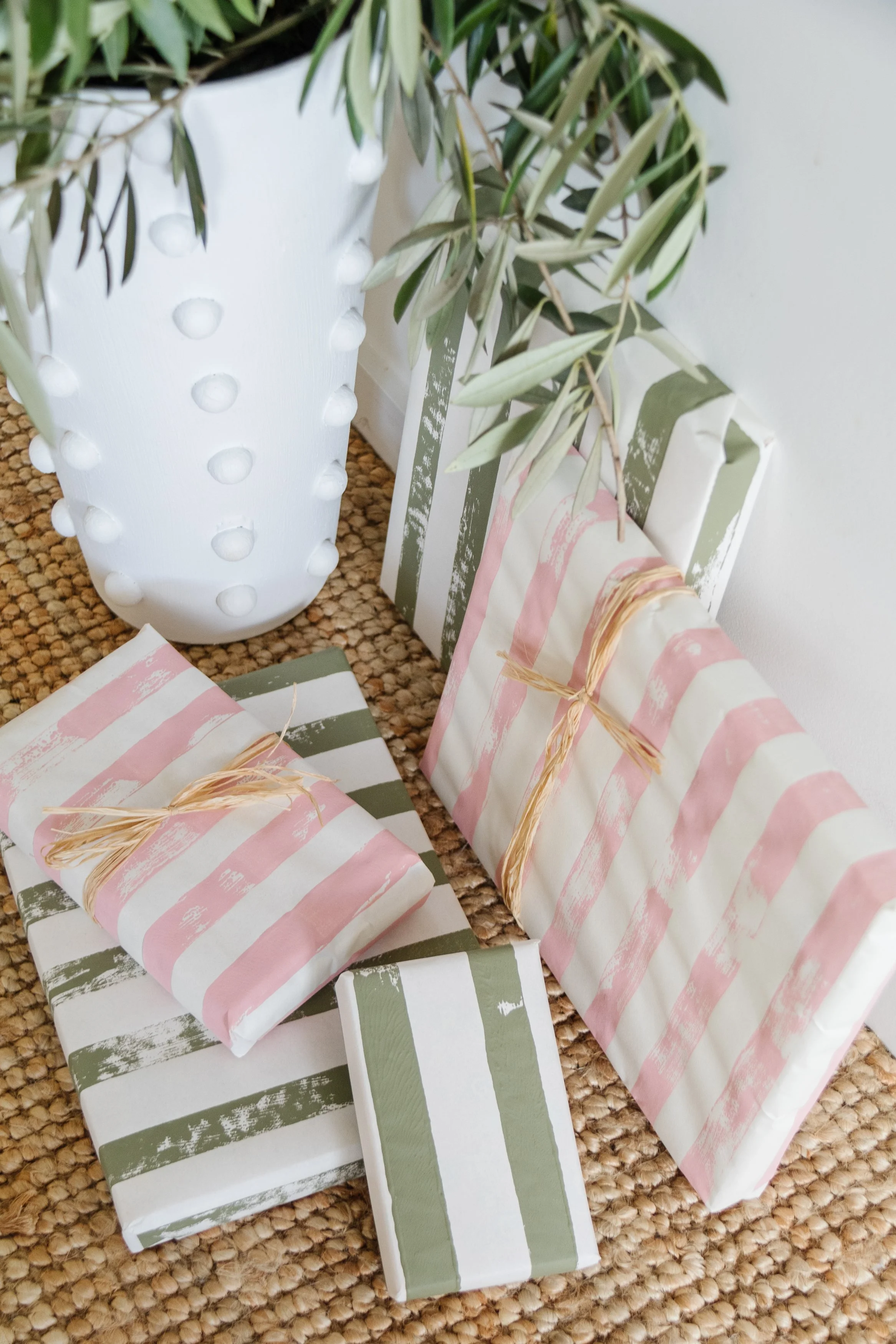 DIY Striped Wrapping Paper — Smor Home