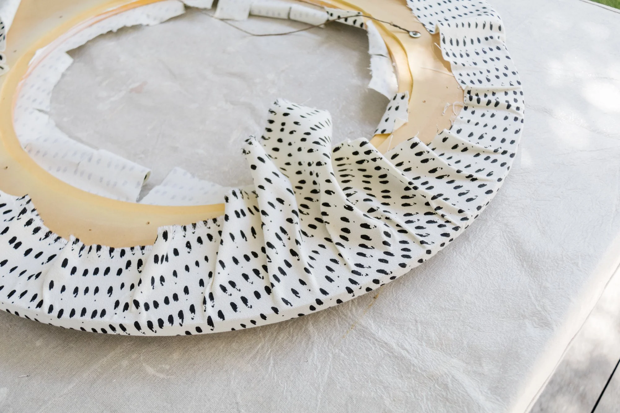 Upcycling A Fabric Framed Mirror — Smor Home