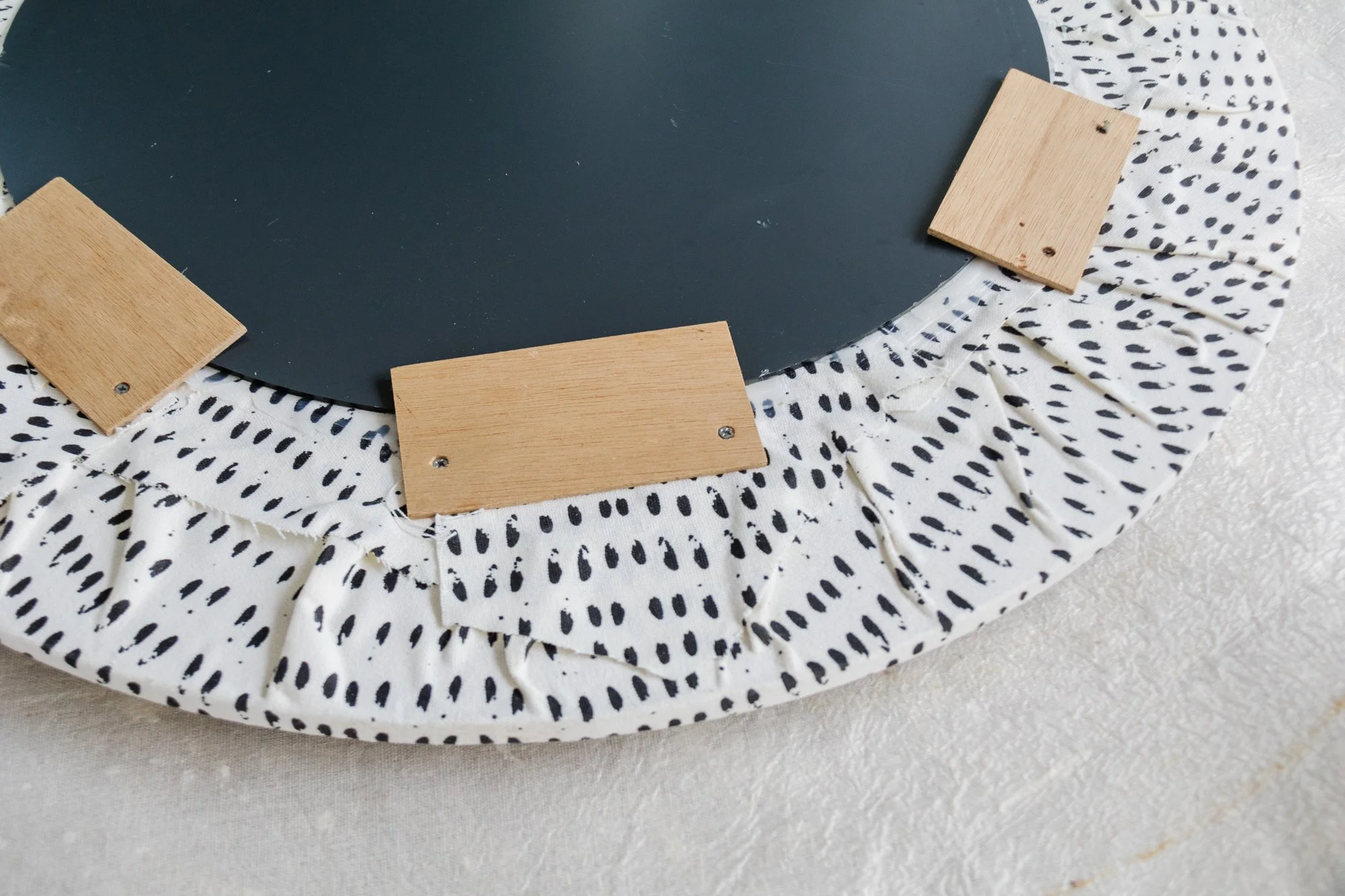 Upcycling A Fabric Framed Mirror — Smor Home