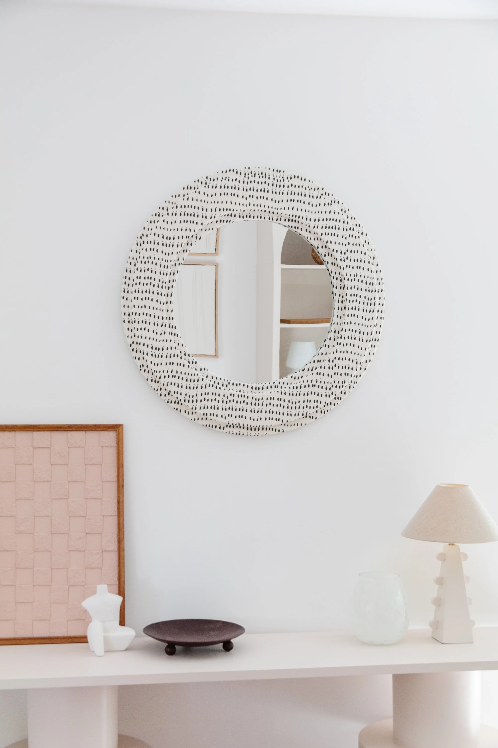 Upcycling A Fabric Framed Mirror — Smor Home
