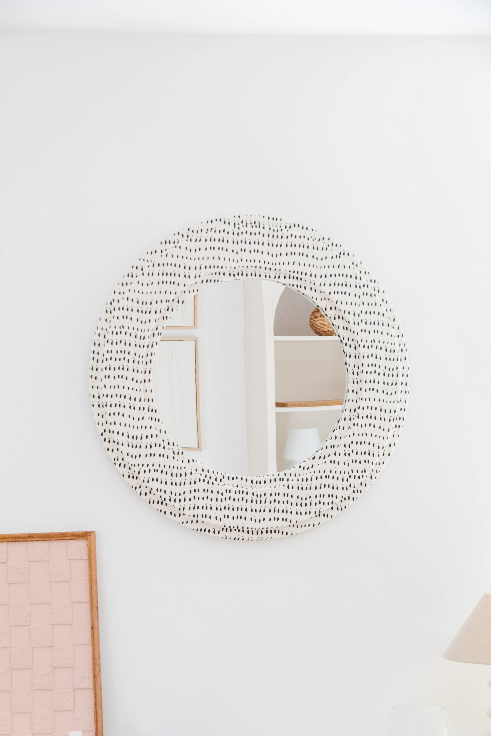 Upcycling A Fabric Framed Mirror — Smor Home