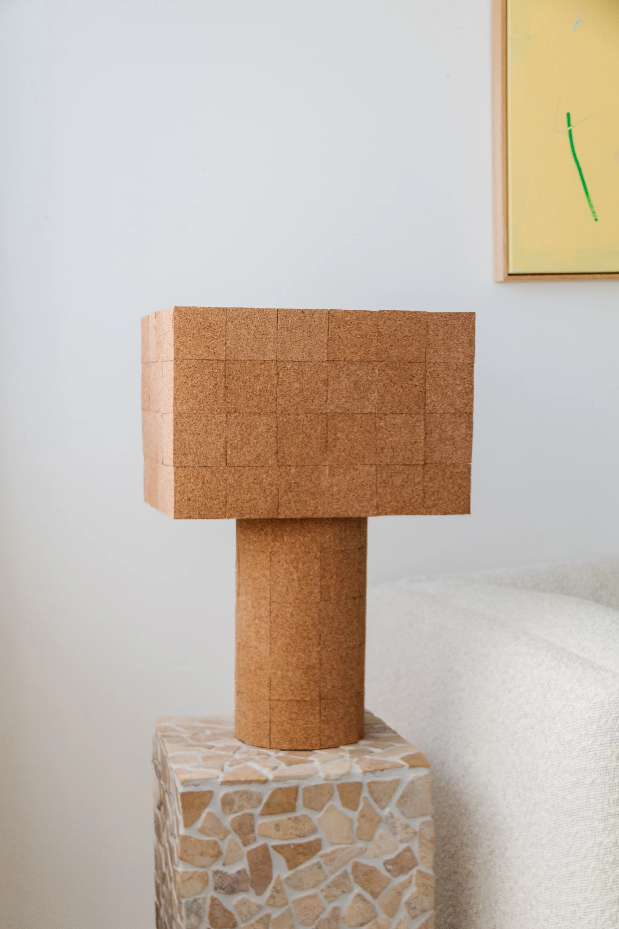 Making A Checker Cork Lamp — Smor Home