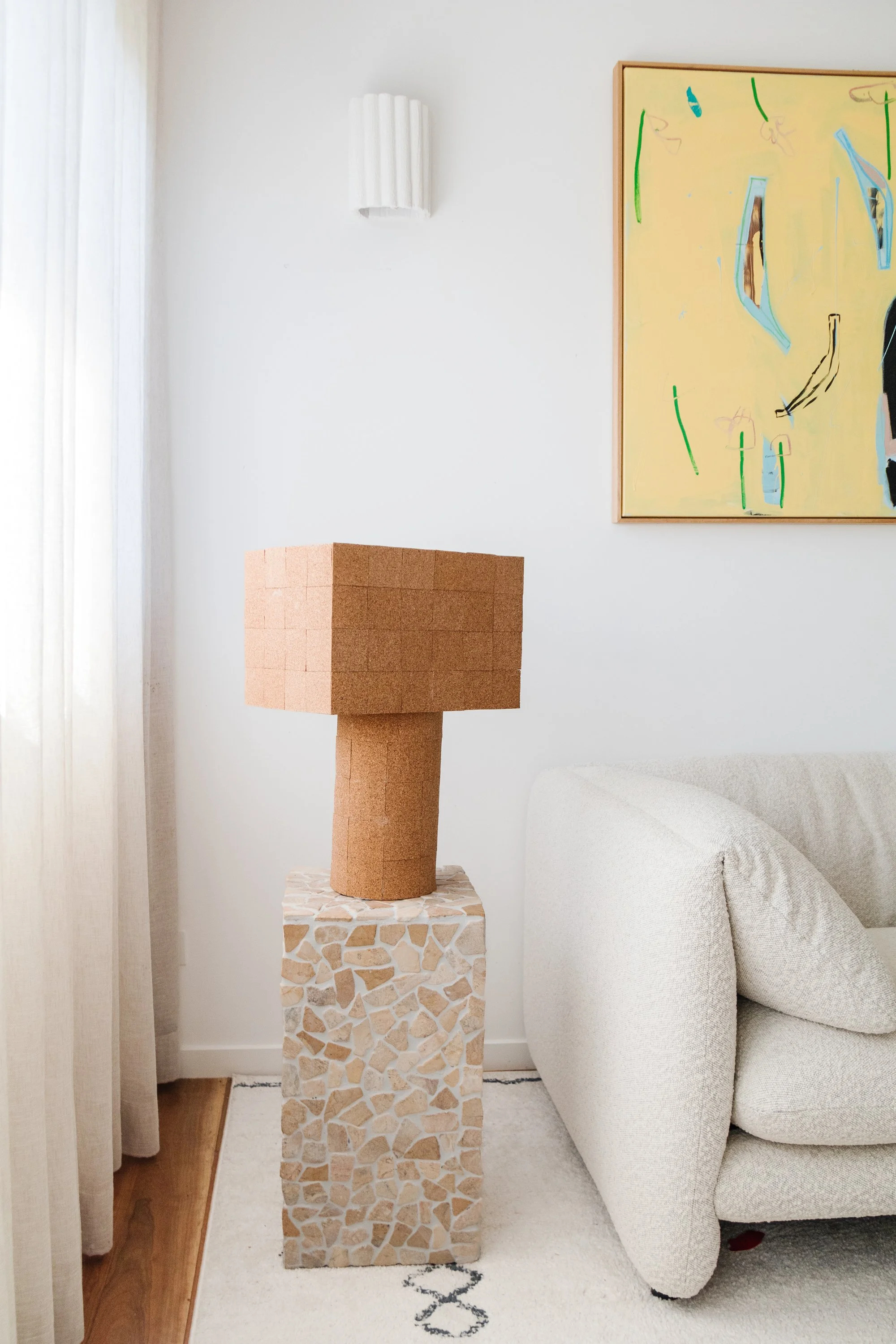 Making A Checker Cork Lamp — Smor Home