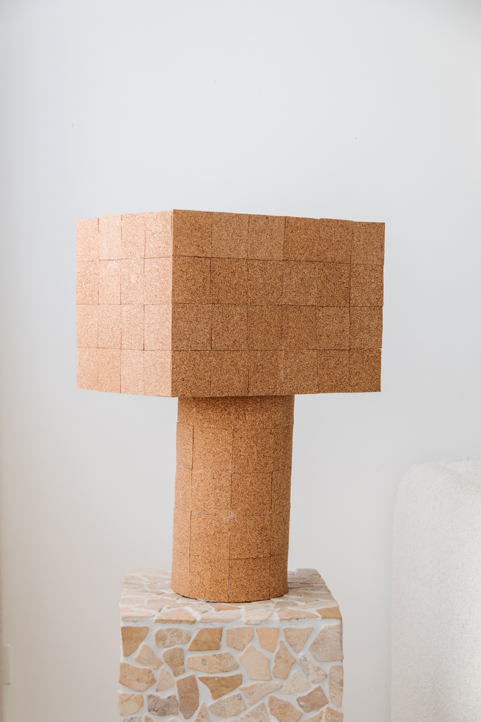Making A Checker Cork Lamp — Smor Home