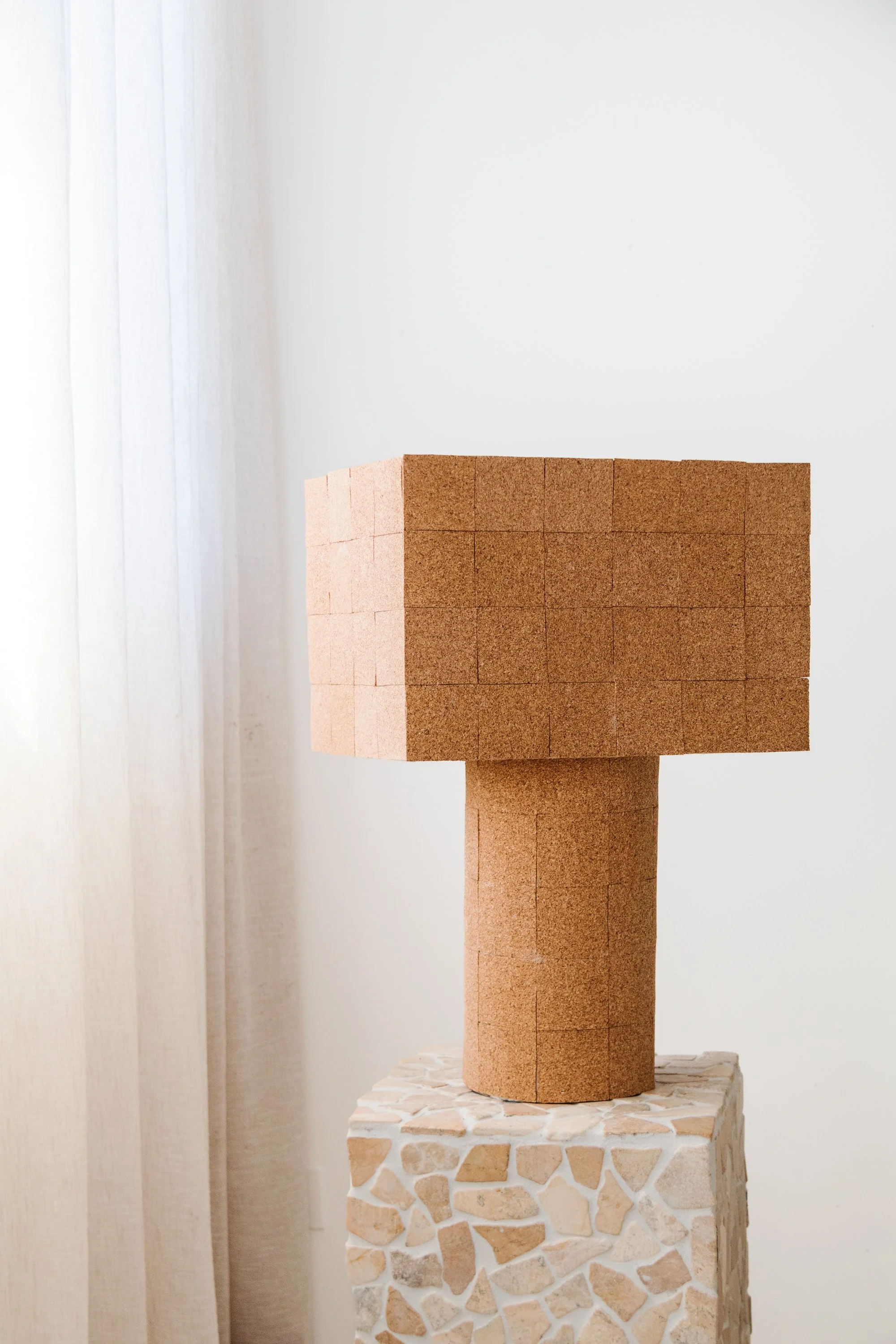Making A Checker Cork Lamp — Smor Home
