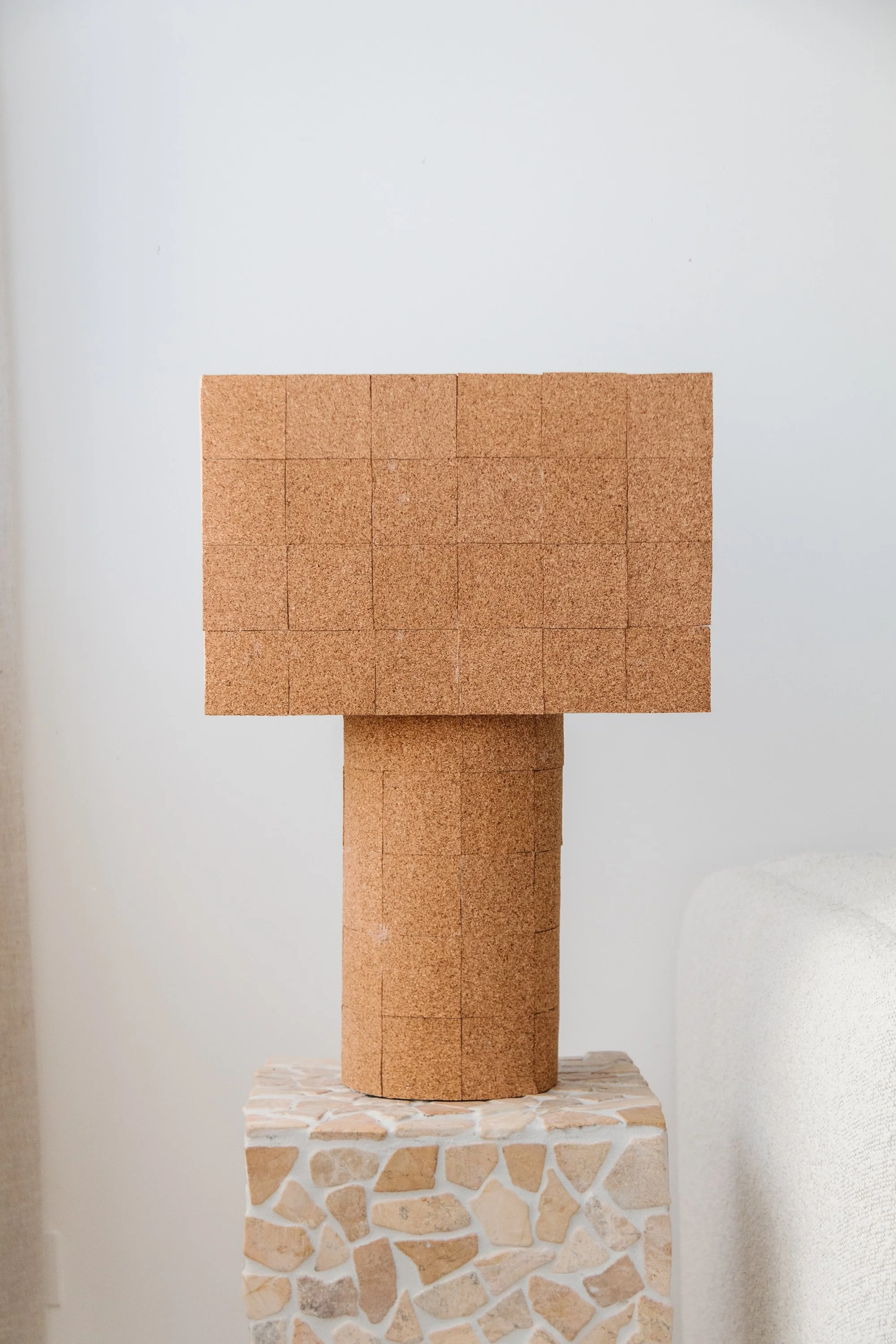 Making A Checker Cork Lamp — Smor Home