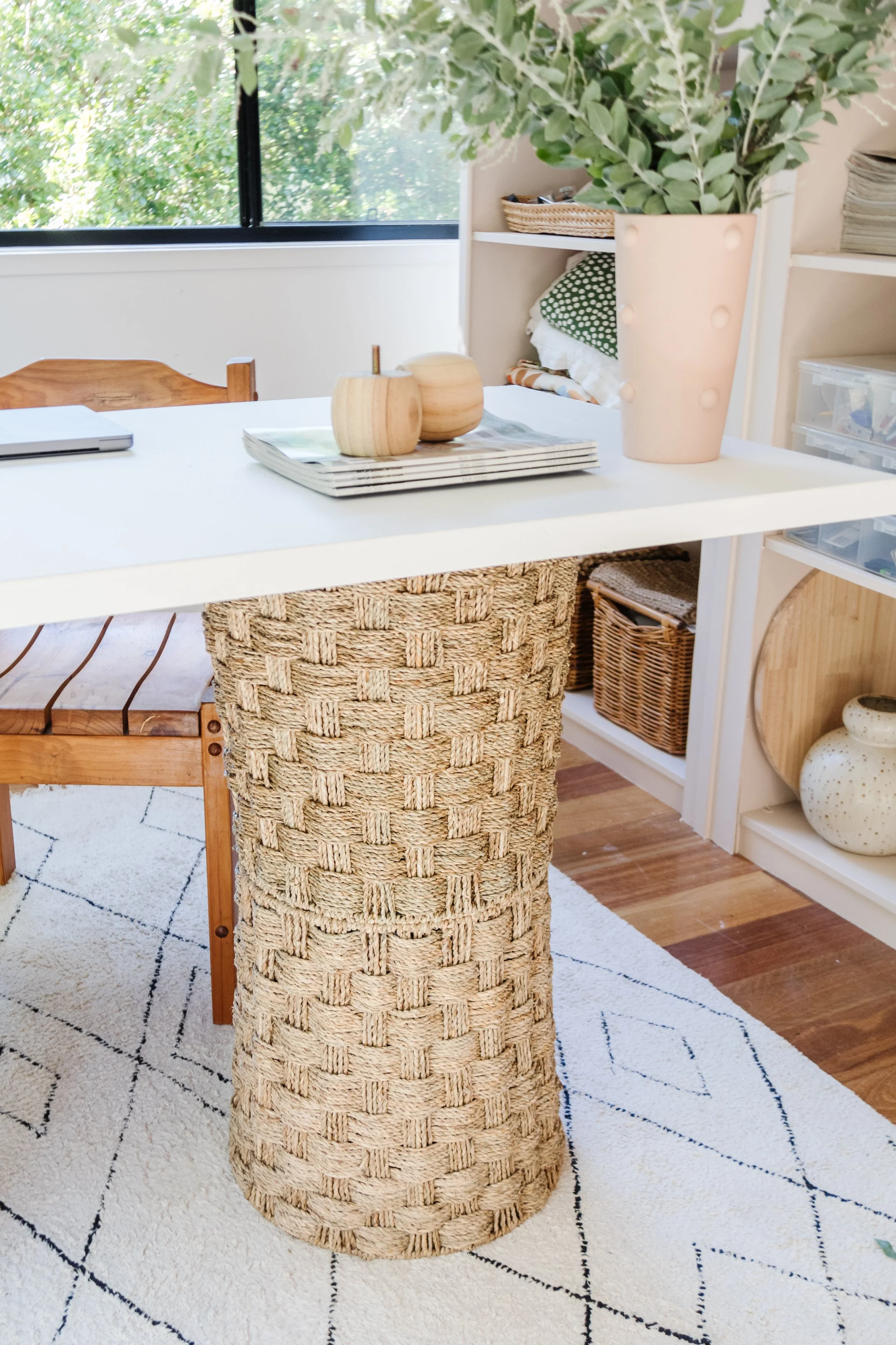 Making An Upcycled Basket Desk — Smor Home