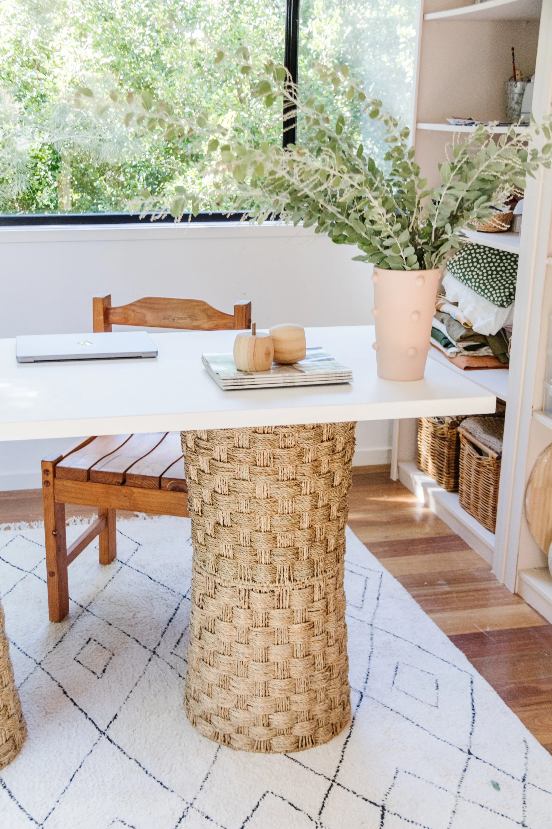 Making An Upcycled Basket Desk — Smor Home