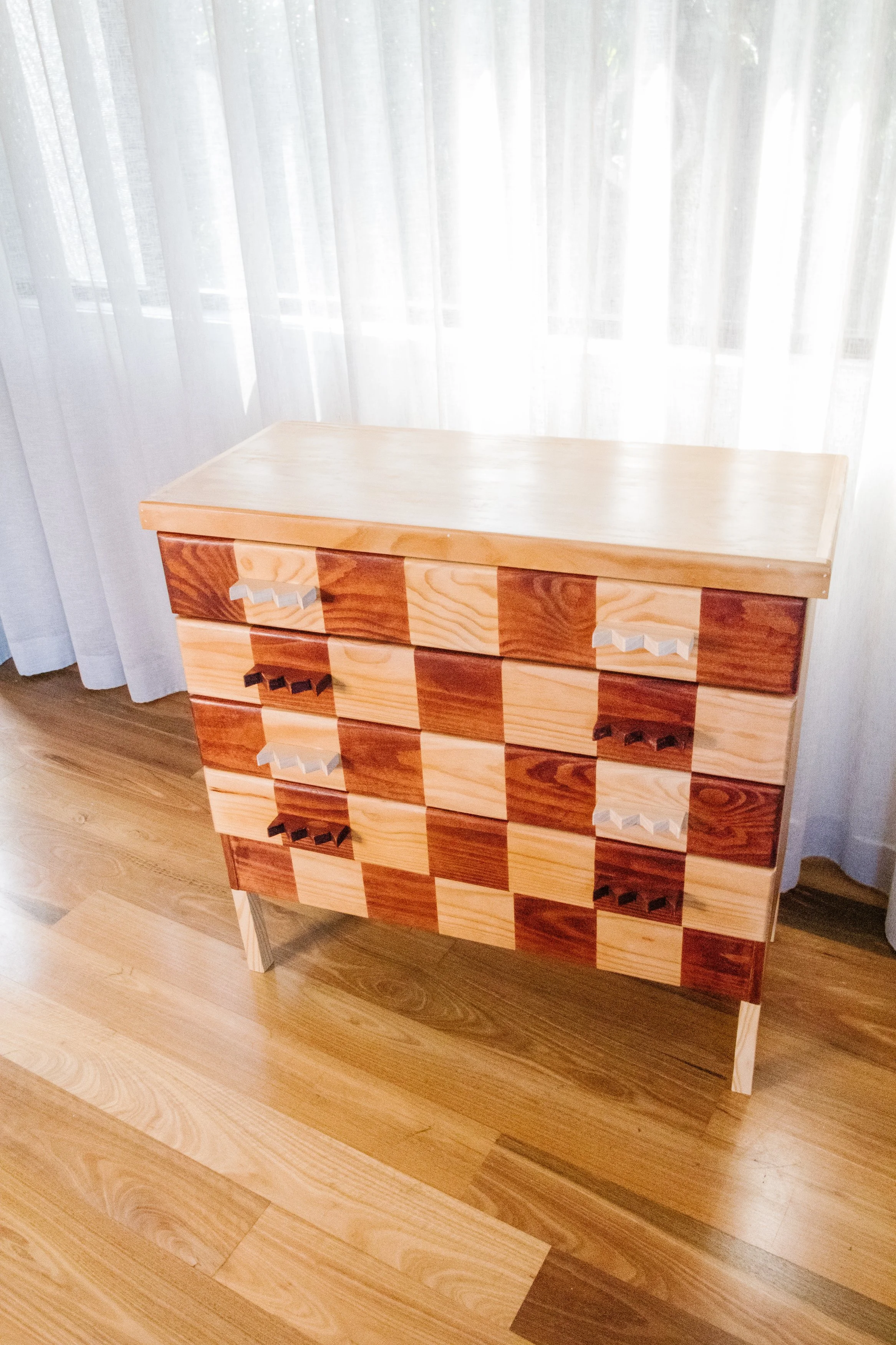 Upcycled Timber Stained Checker Drawers — Smor Home