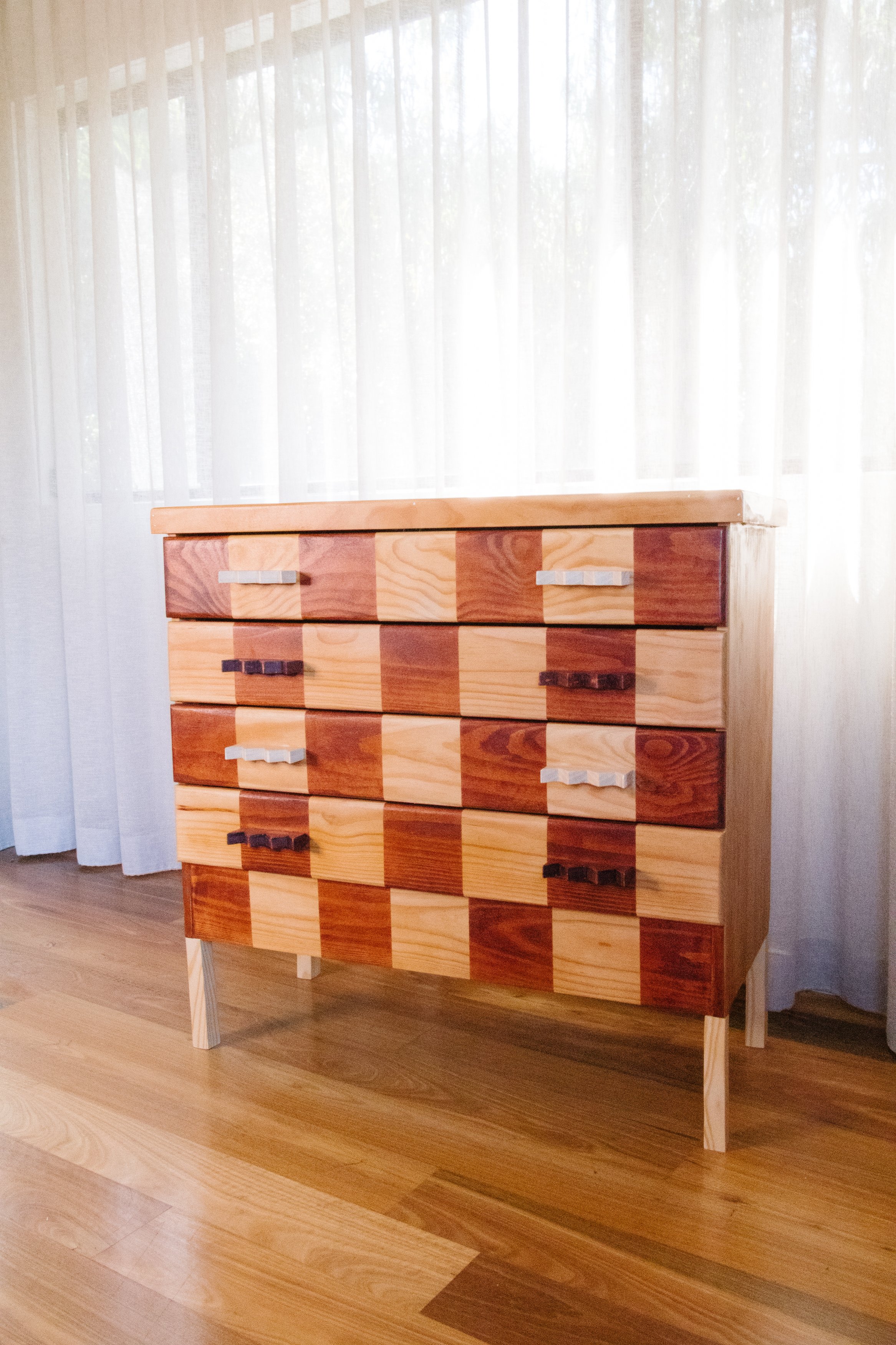 Upcycled Timber Stained Checker Drawers — Smor Home
