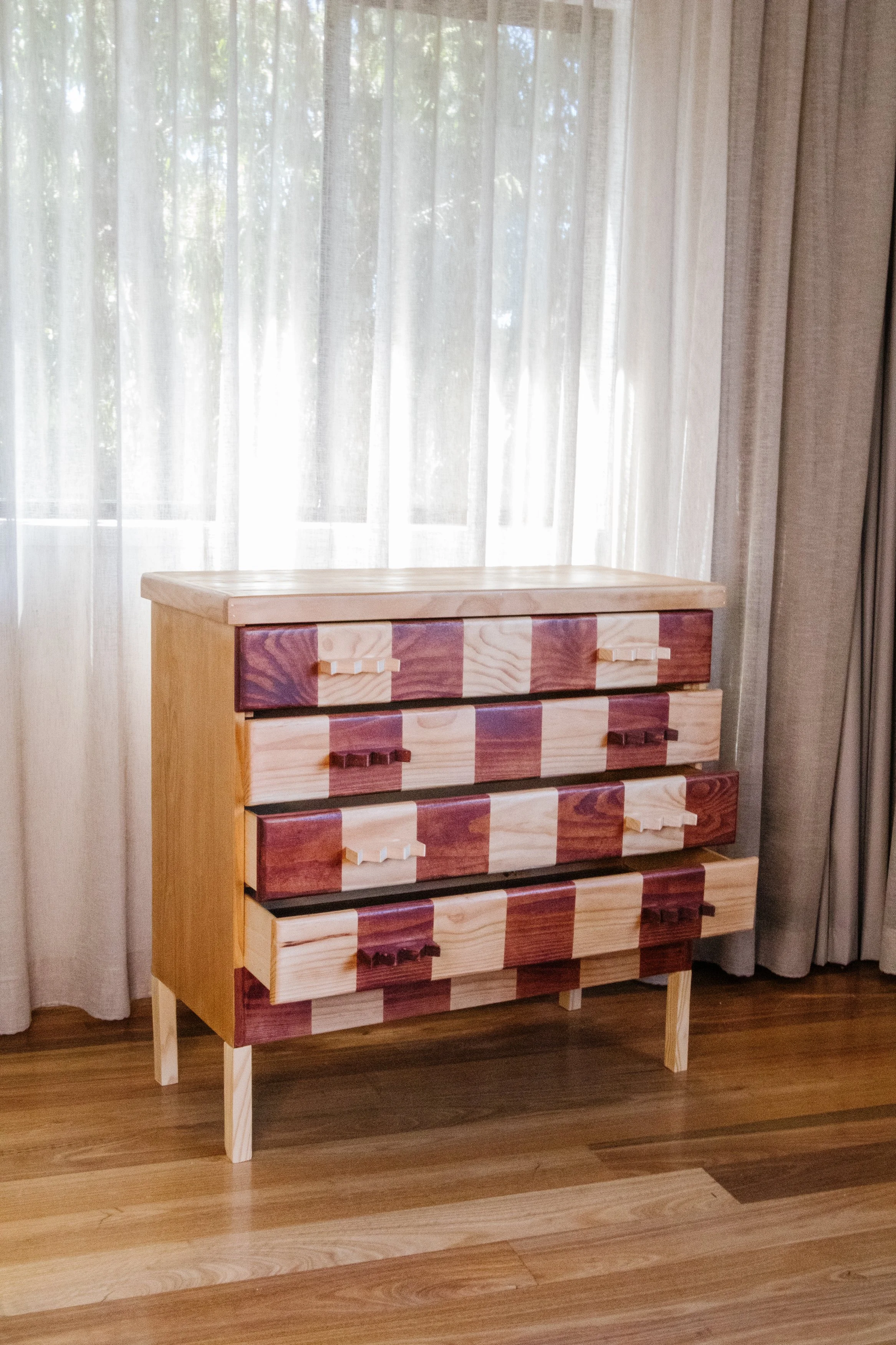 Upcycled Timber Stained Checker Drawers — Smor Home