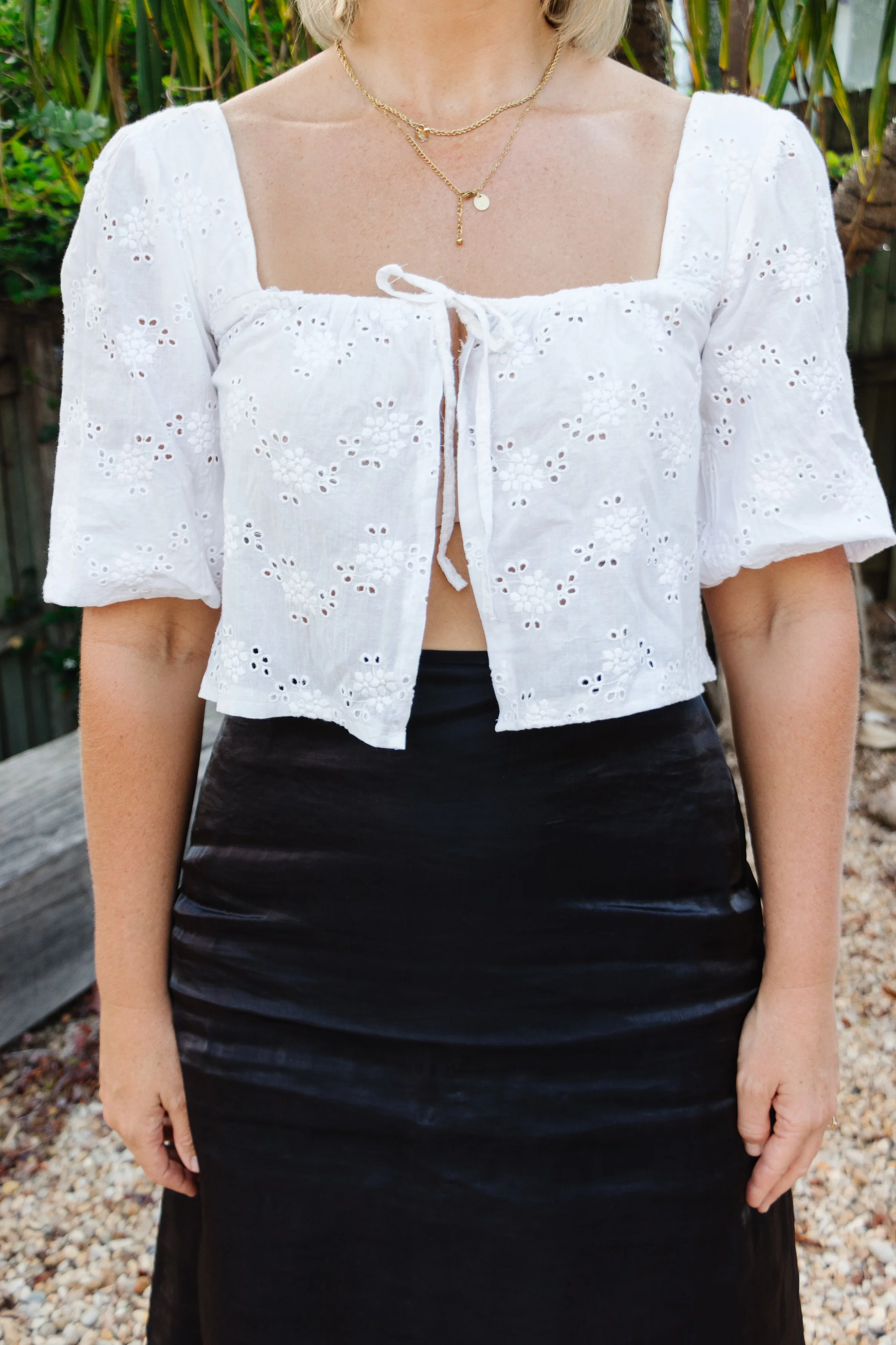 Before & After: Cropped Front Bow Tie Top — Smor Home