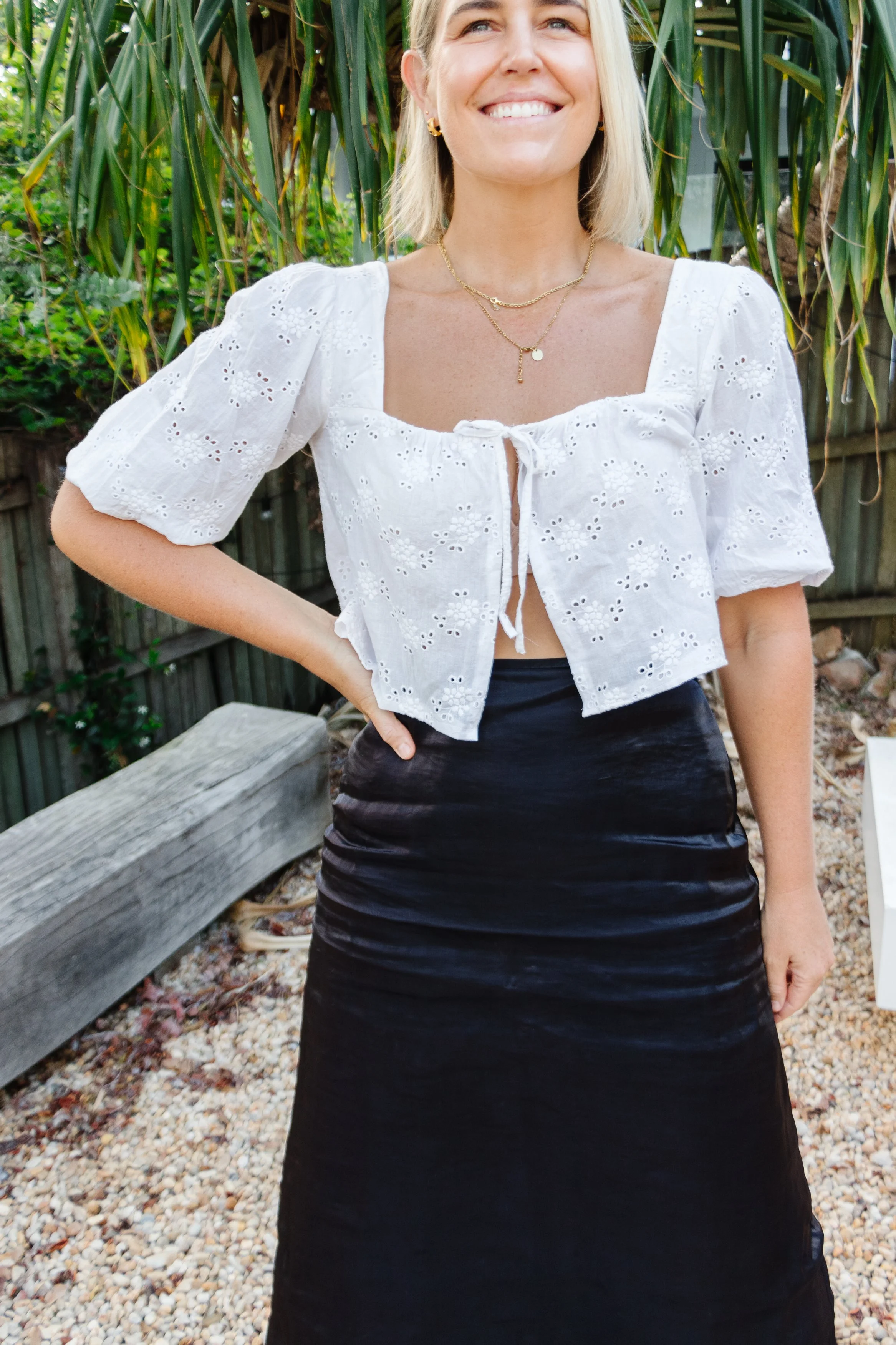 Before & After: Cropped Front Bow Tie Top — Smor Home