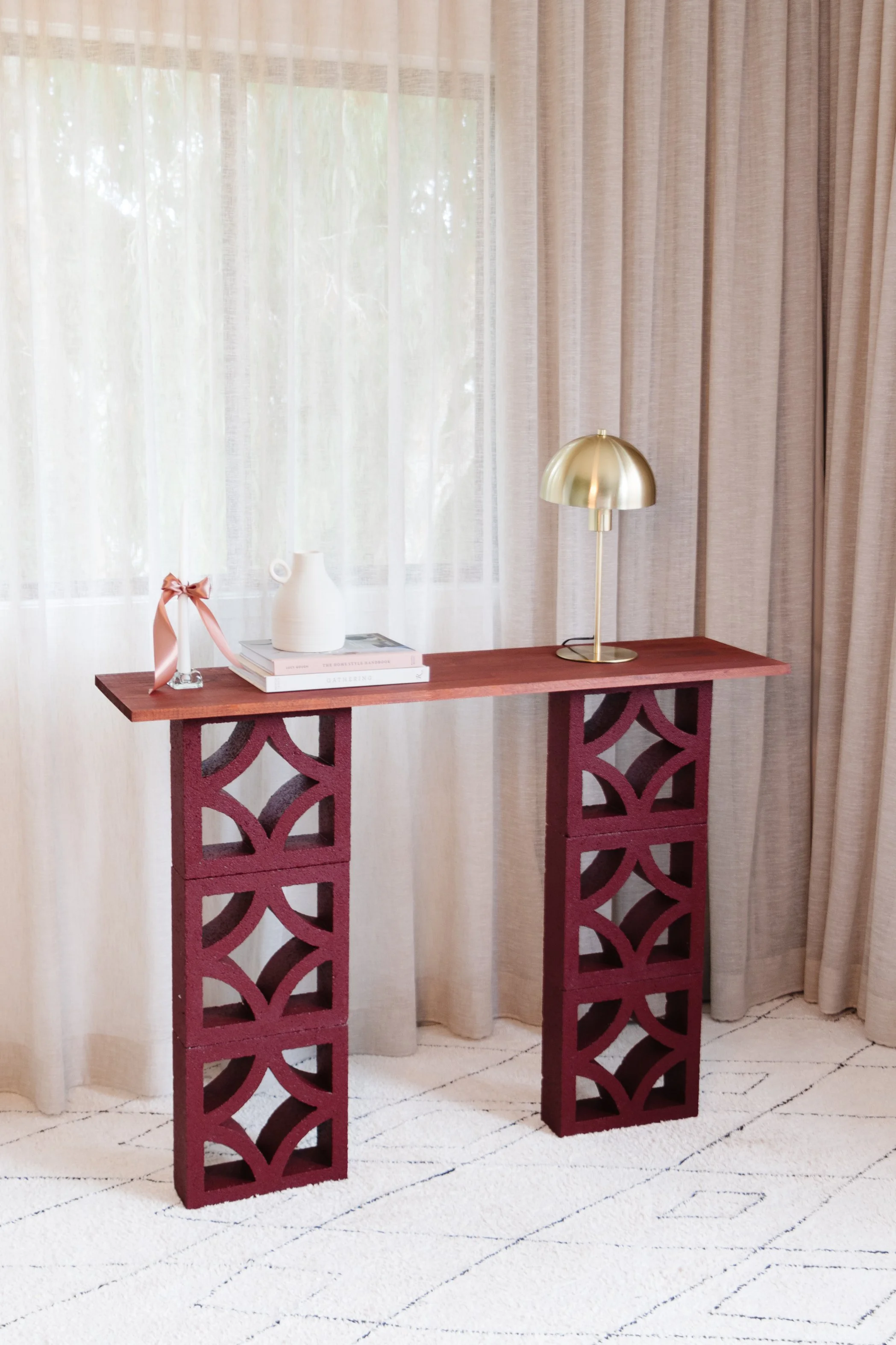 Making DIY Breeze Block Console Table — Smor Home