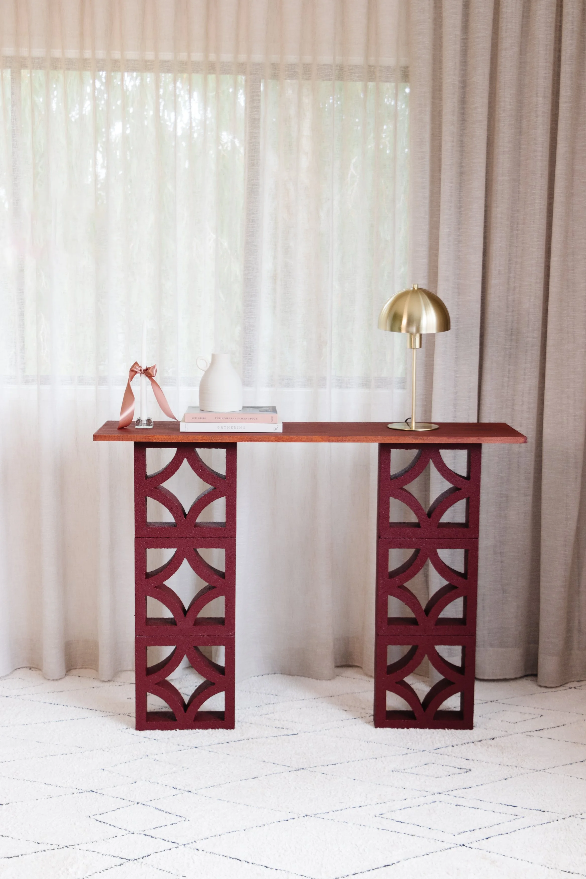 Making DIY Breeze Block Console Table — Smor Home