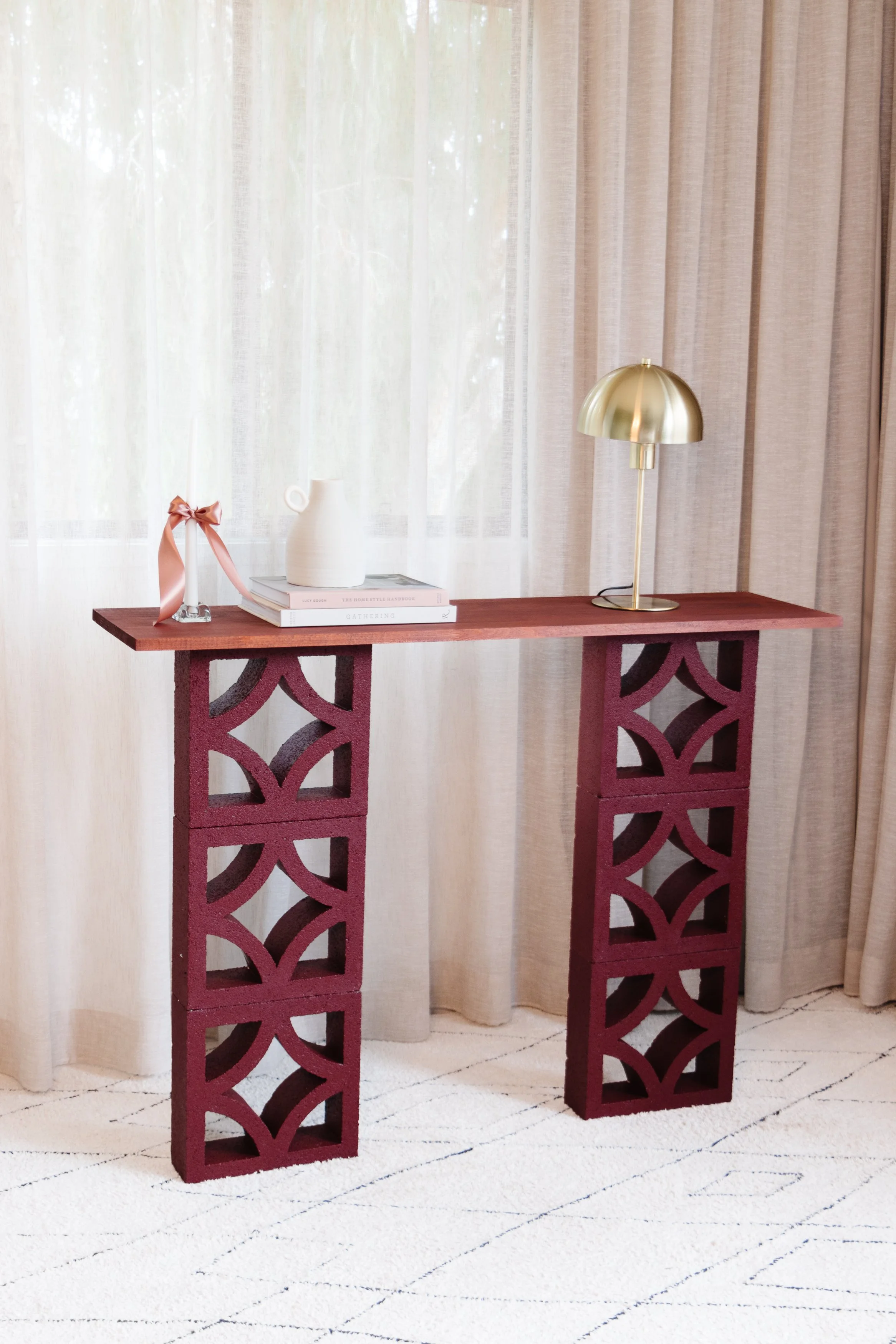 Making DIY Breeze Block Console Table — Smor Home
