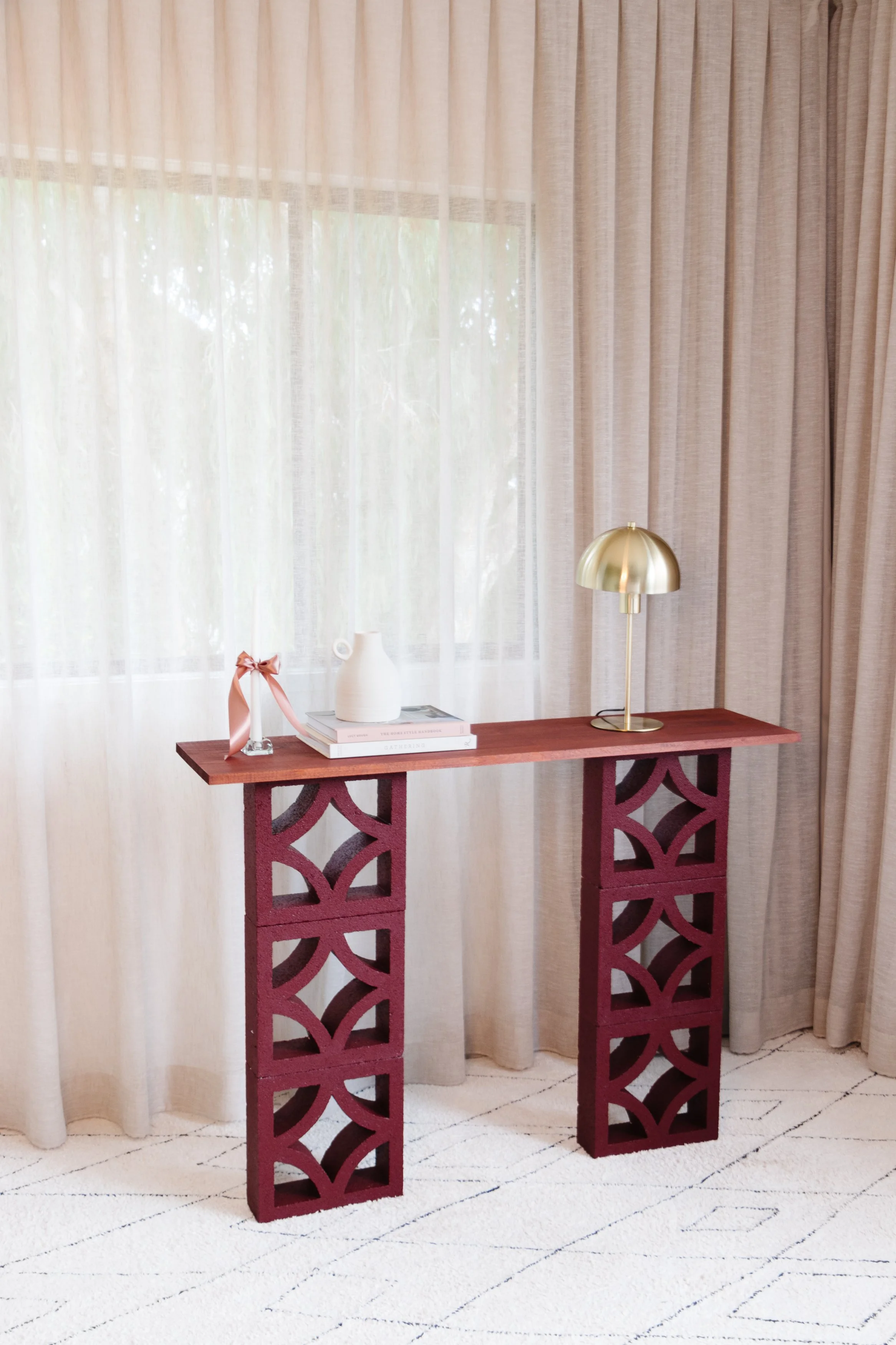 Making DIY Breeze Block Console Table — Smor Home
