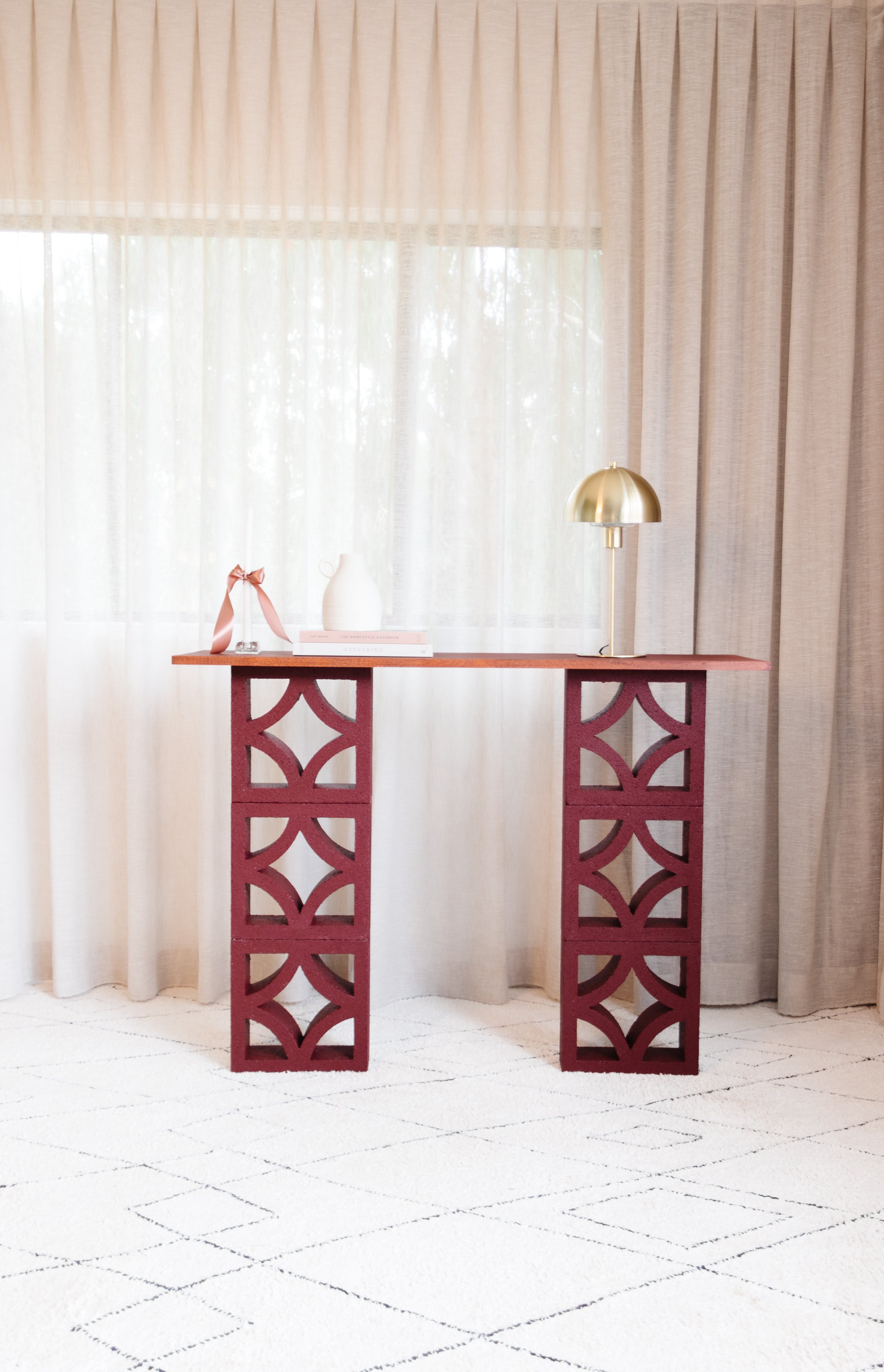 Making DIY Breeze Block Console Table — Smor Home