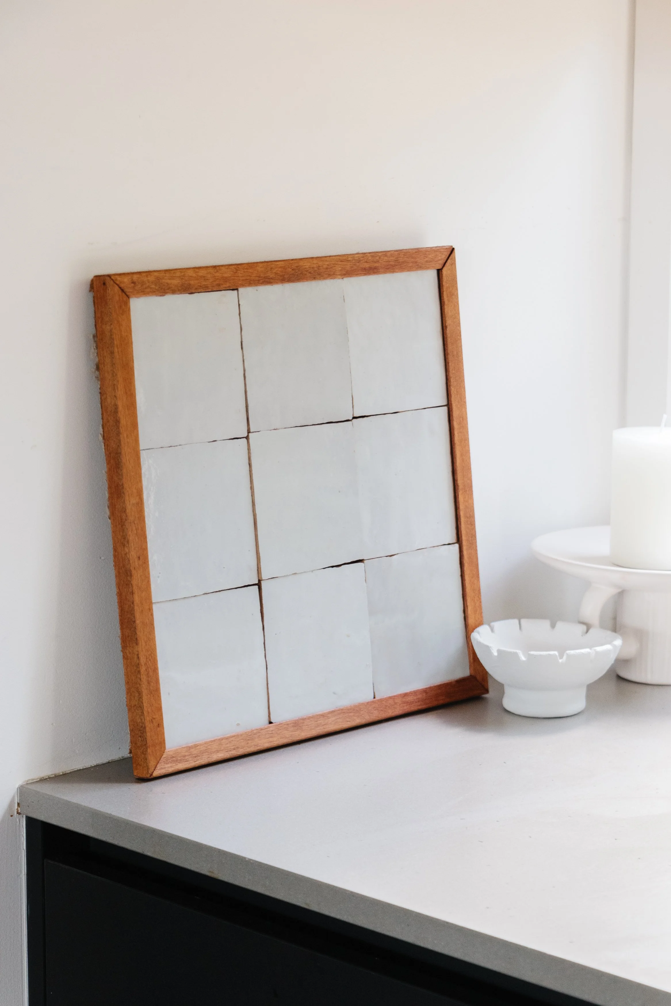 Upcycled Framed Tile Art — Smor Home