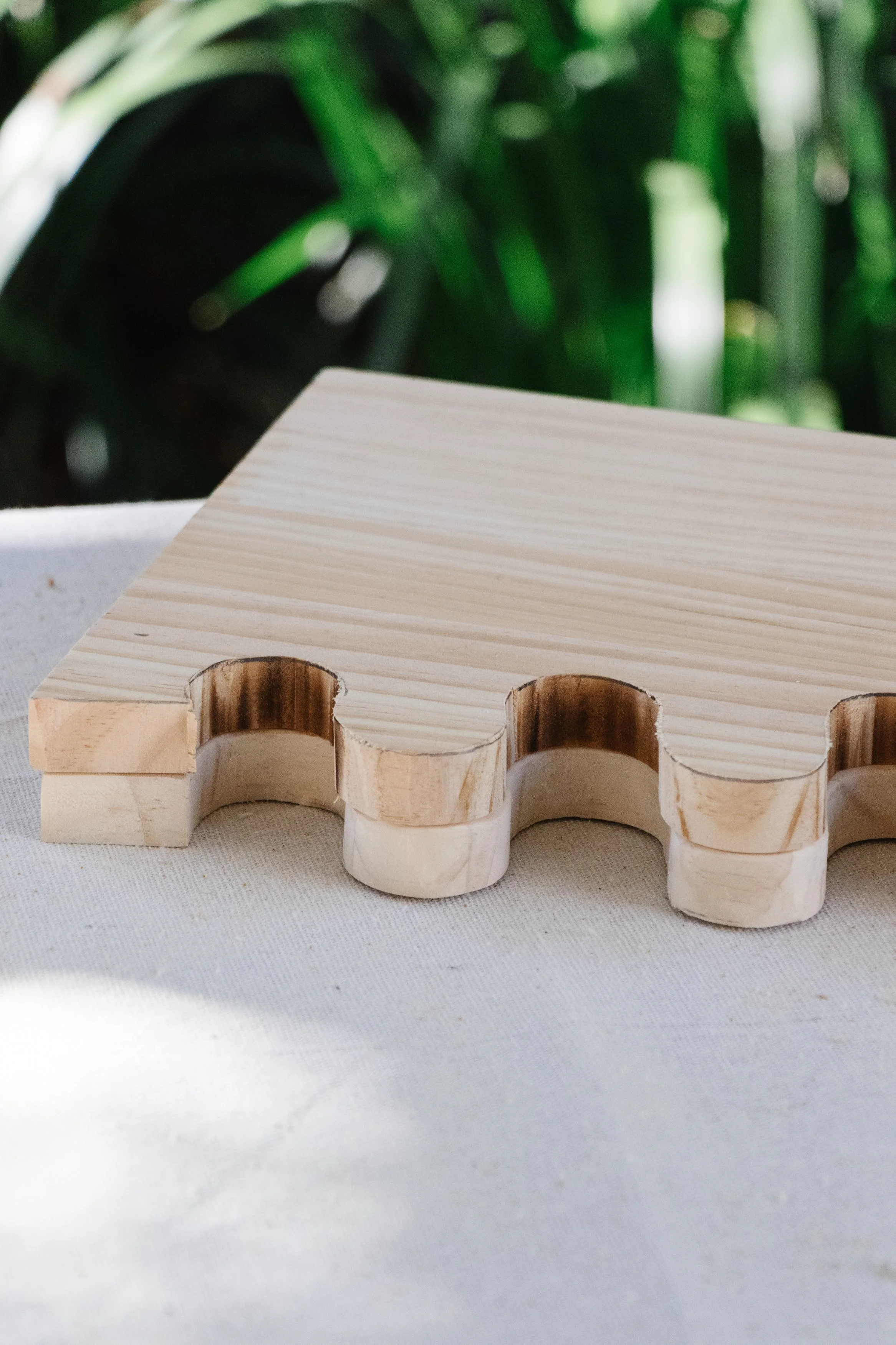 DIY Wooden Wavy Side Table (an Anthropologie dupe!) — Smor Home