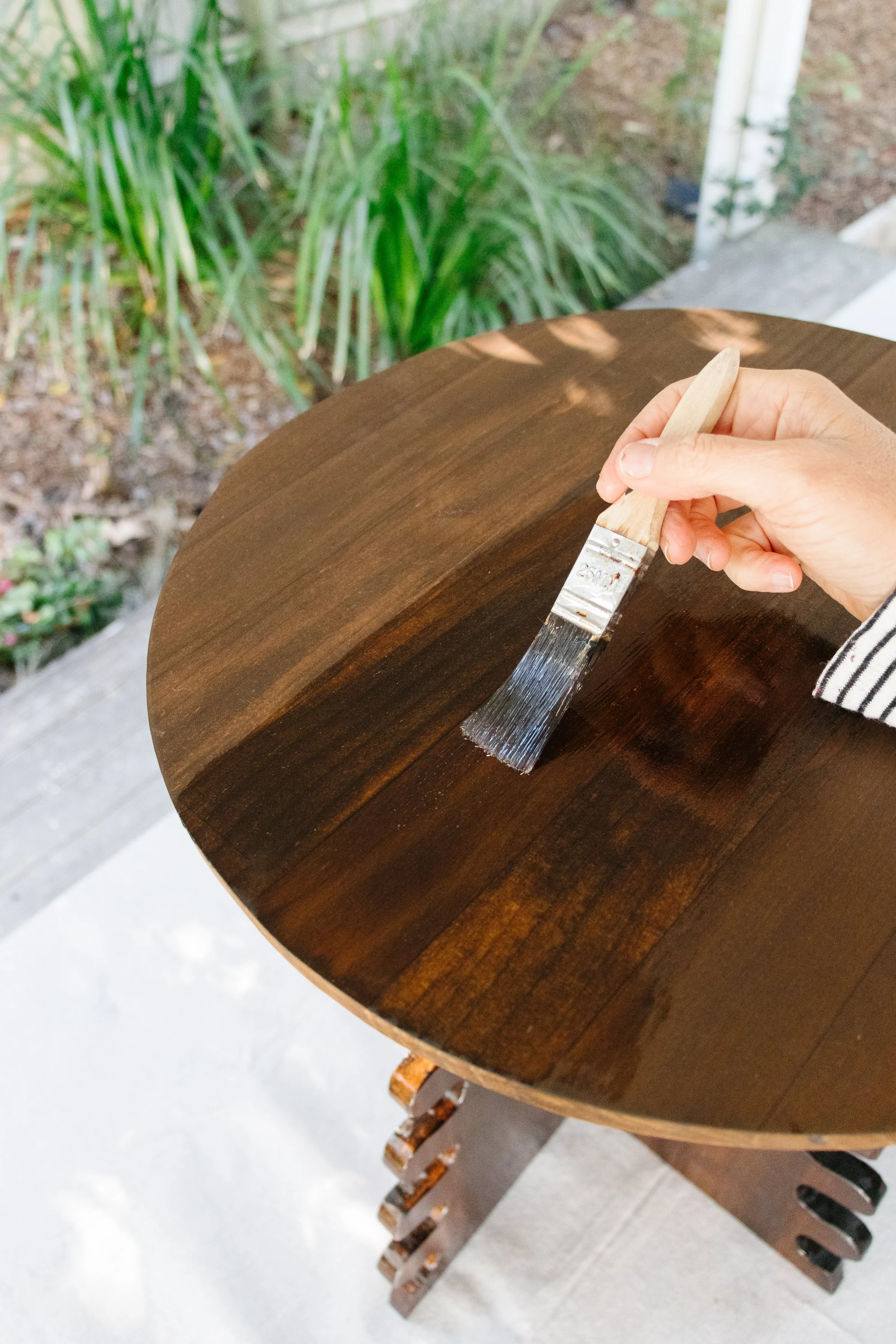 DIY Wooden Wavy Side Table (an Anthropologie dupe!) — Smor Home