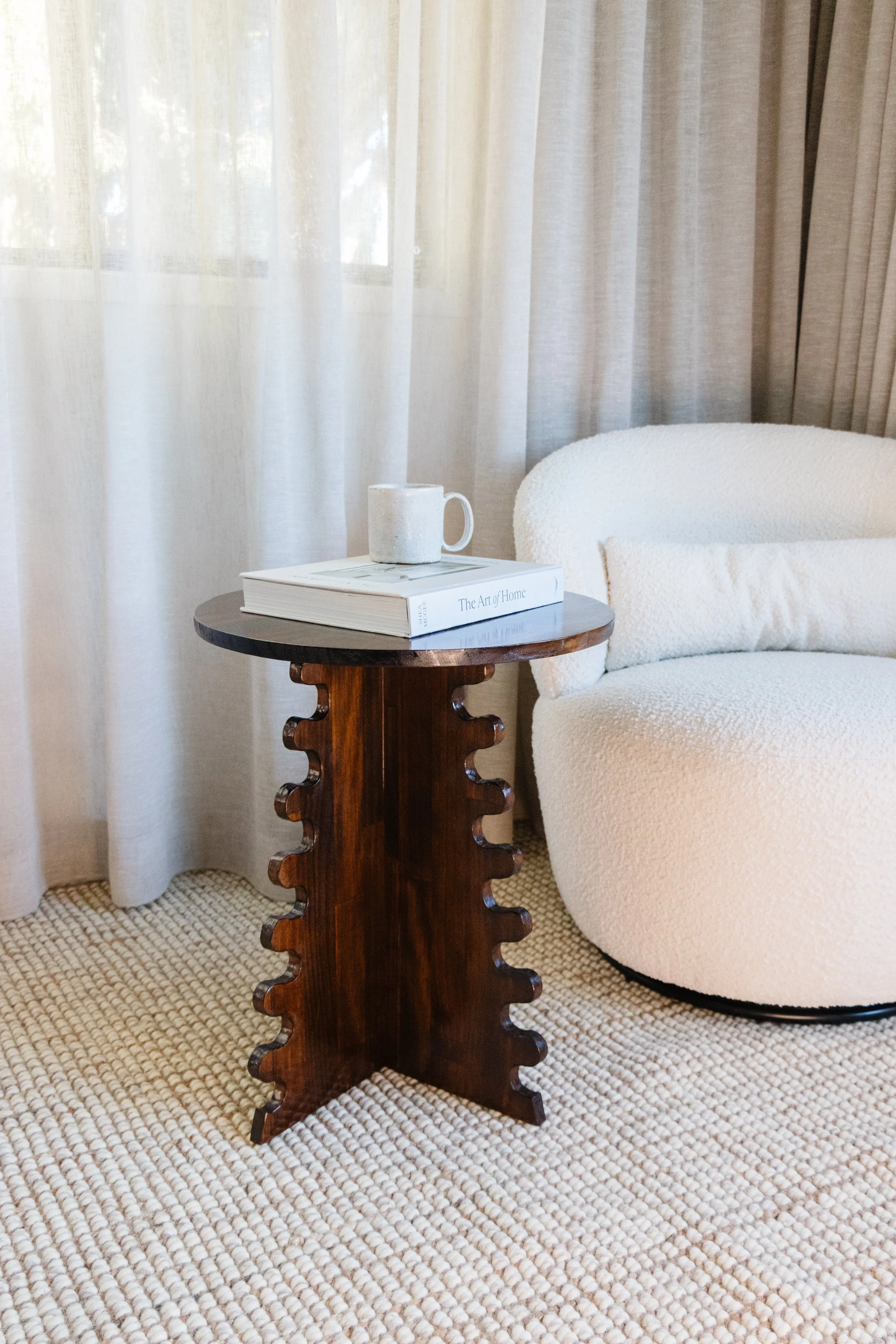 DIY Wooden Wavy Side Table (an Anthropologie dupe!) — Smor Home