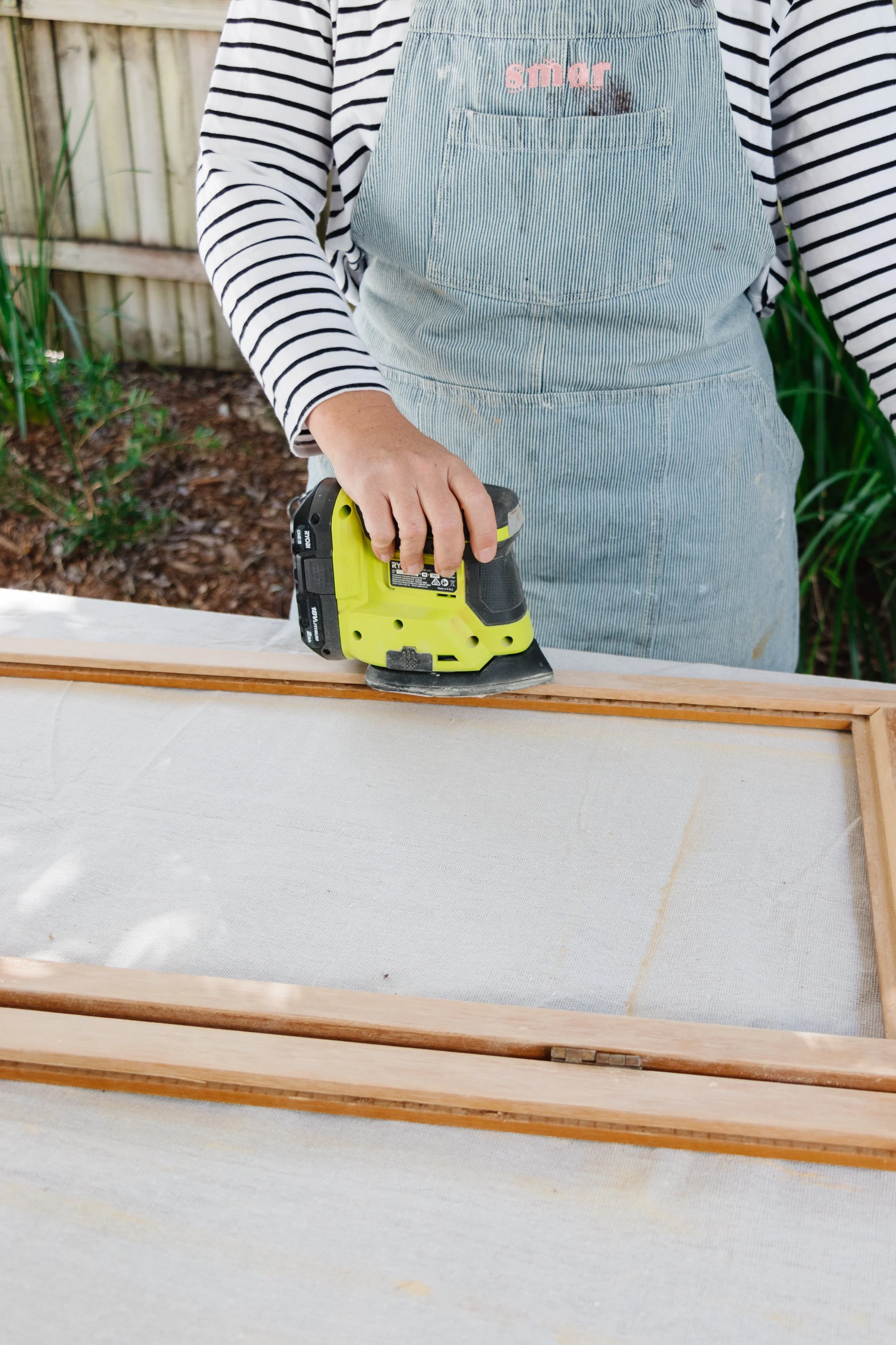 Upcycled Abstract Painted Room Divider — Smor Home