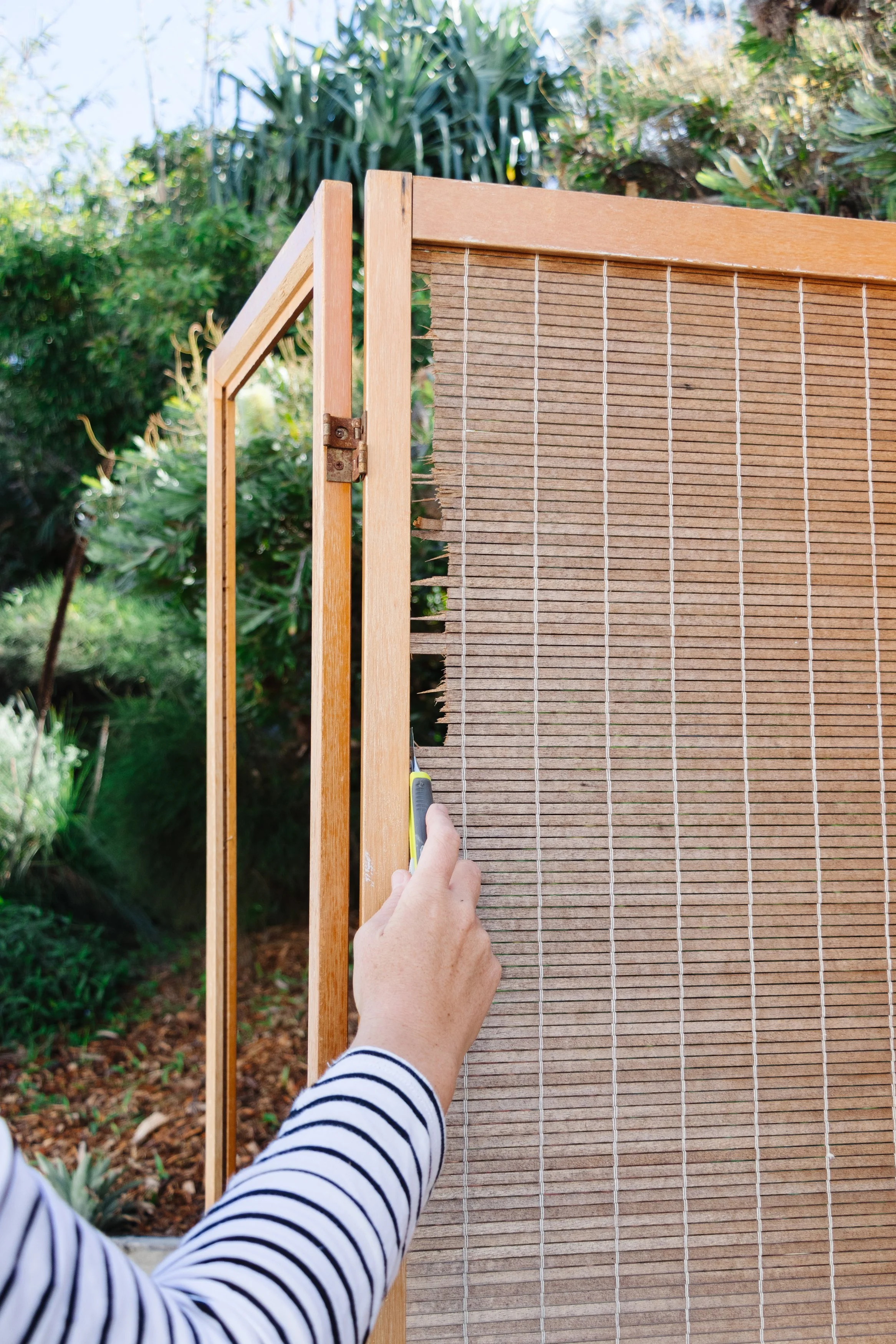 Upcycled Abstract Painted Room Divider — Smor Home