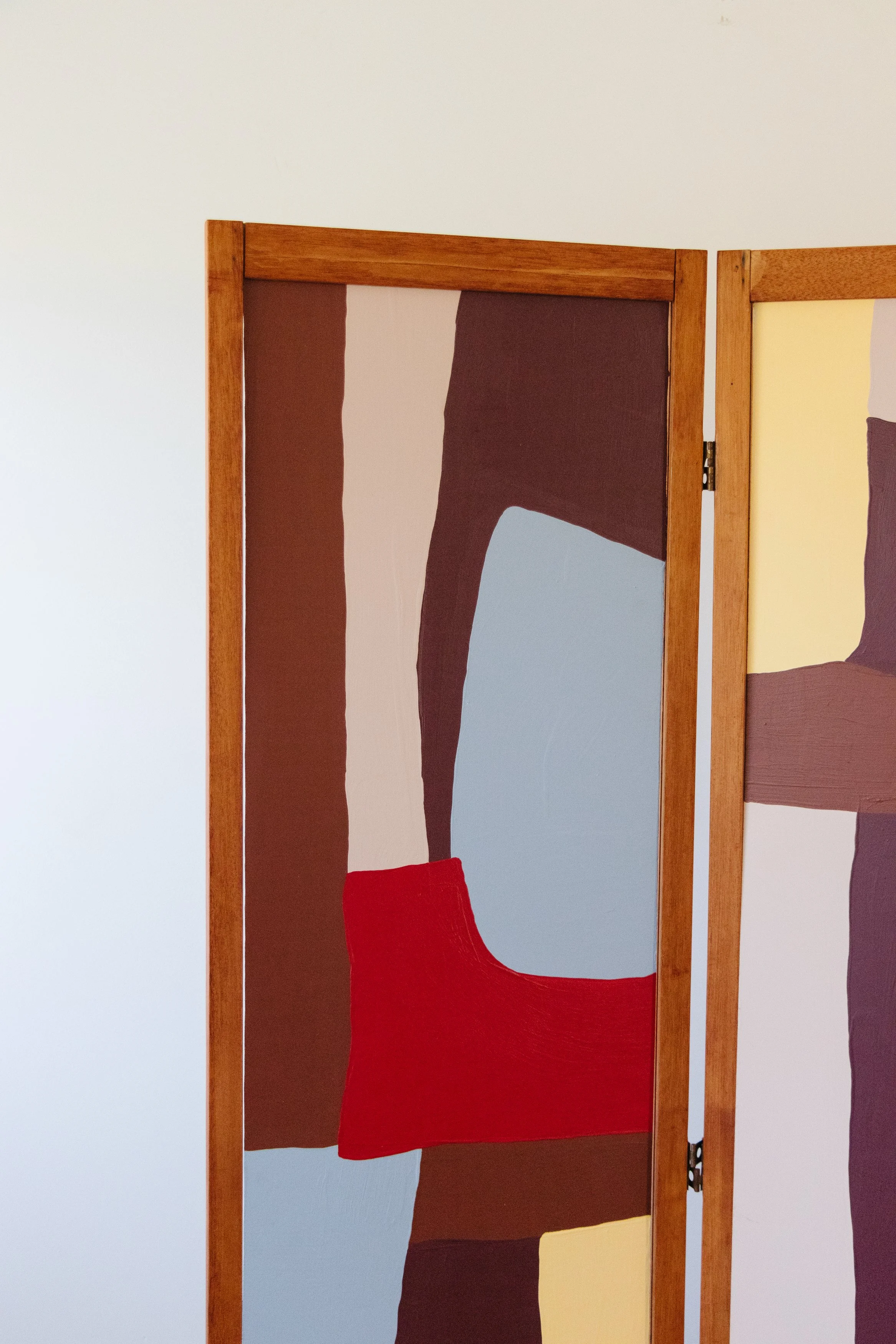 Upcycled Abstract Painted Room Divider — Smor Home