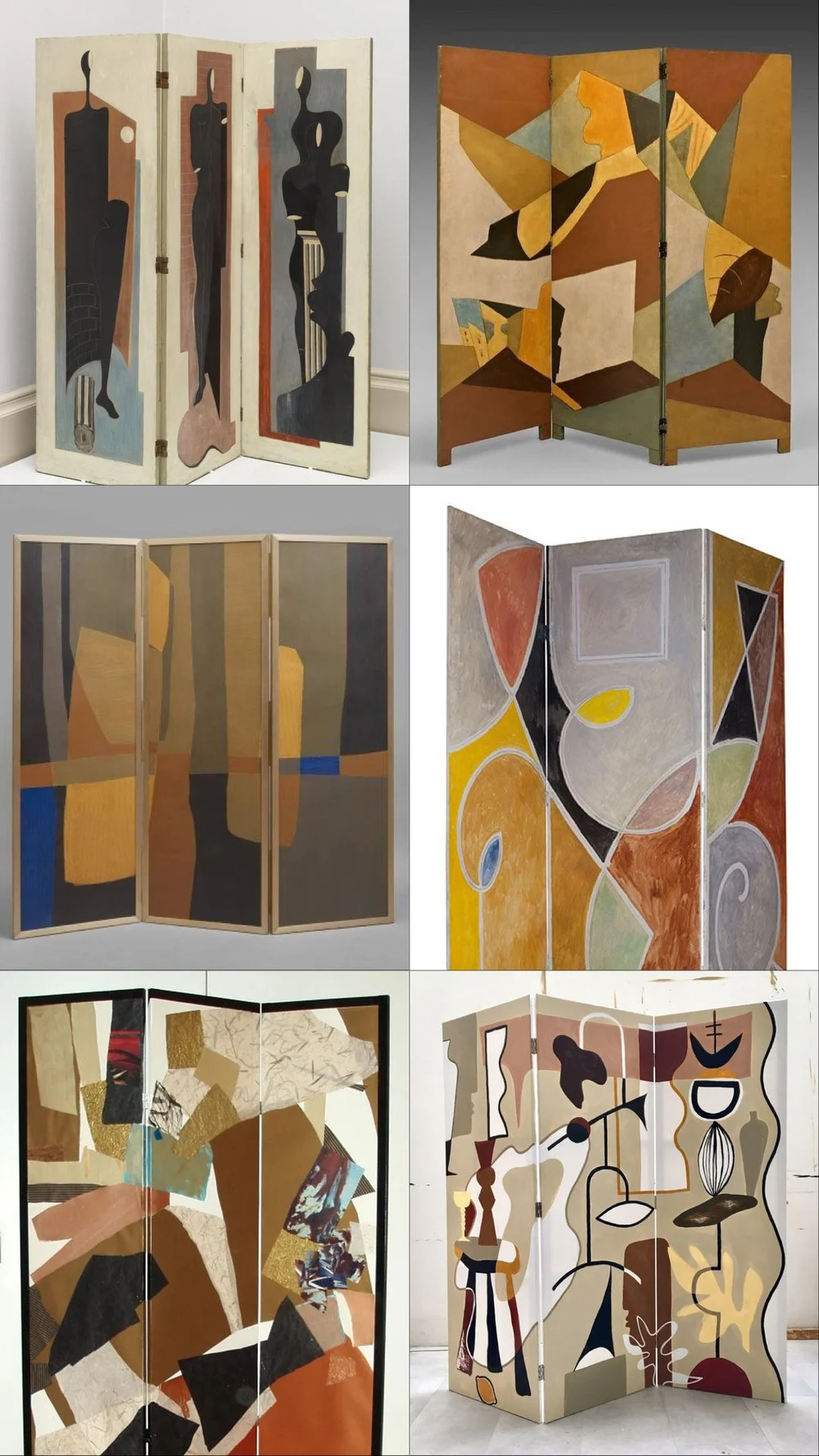 Upcycled Abstract Painted Room Divider — Smor Home