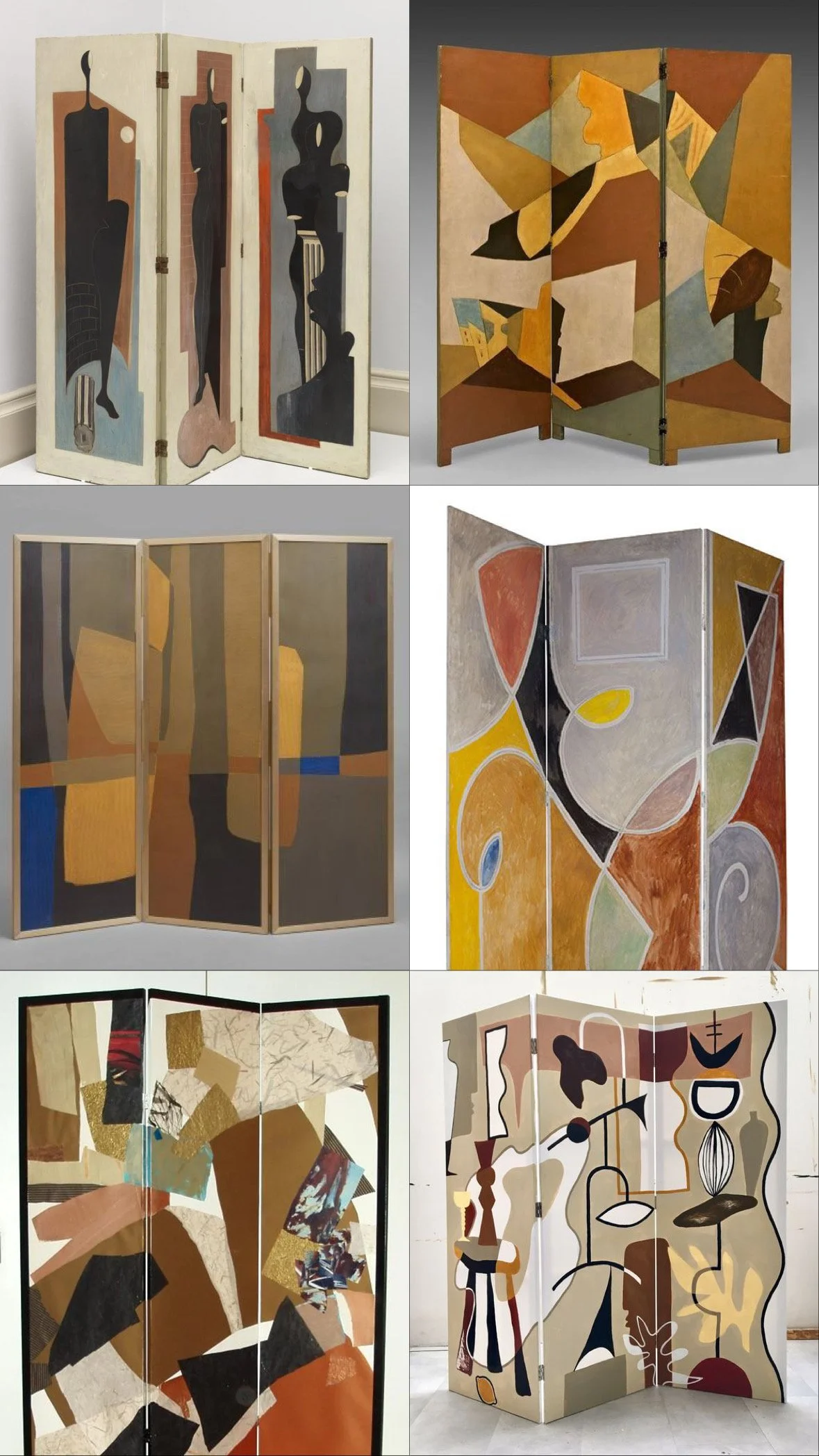 Upcycled Abstract Painted Room Divider — Smor Home