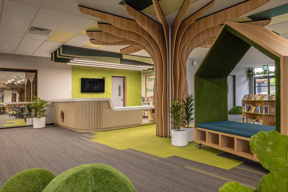 School Library Reimagined: Biophilic Design by Leaf Architecture — Leaf ...