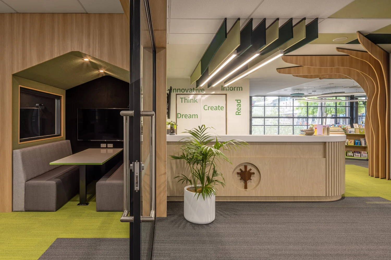 School Library Reimagined: Biophilic Design by Leaf Architecture — Leaf ...