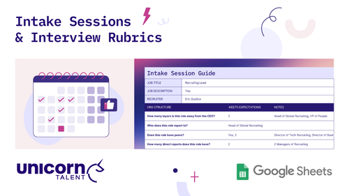Free Interview Rubrics Template & Process — Unicorn Talent