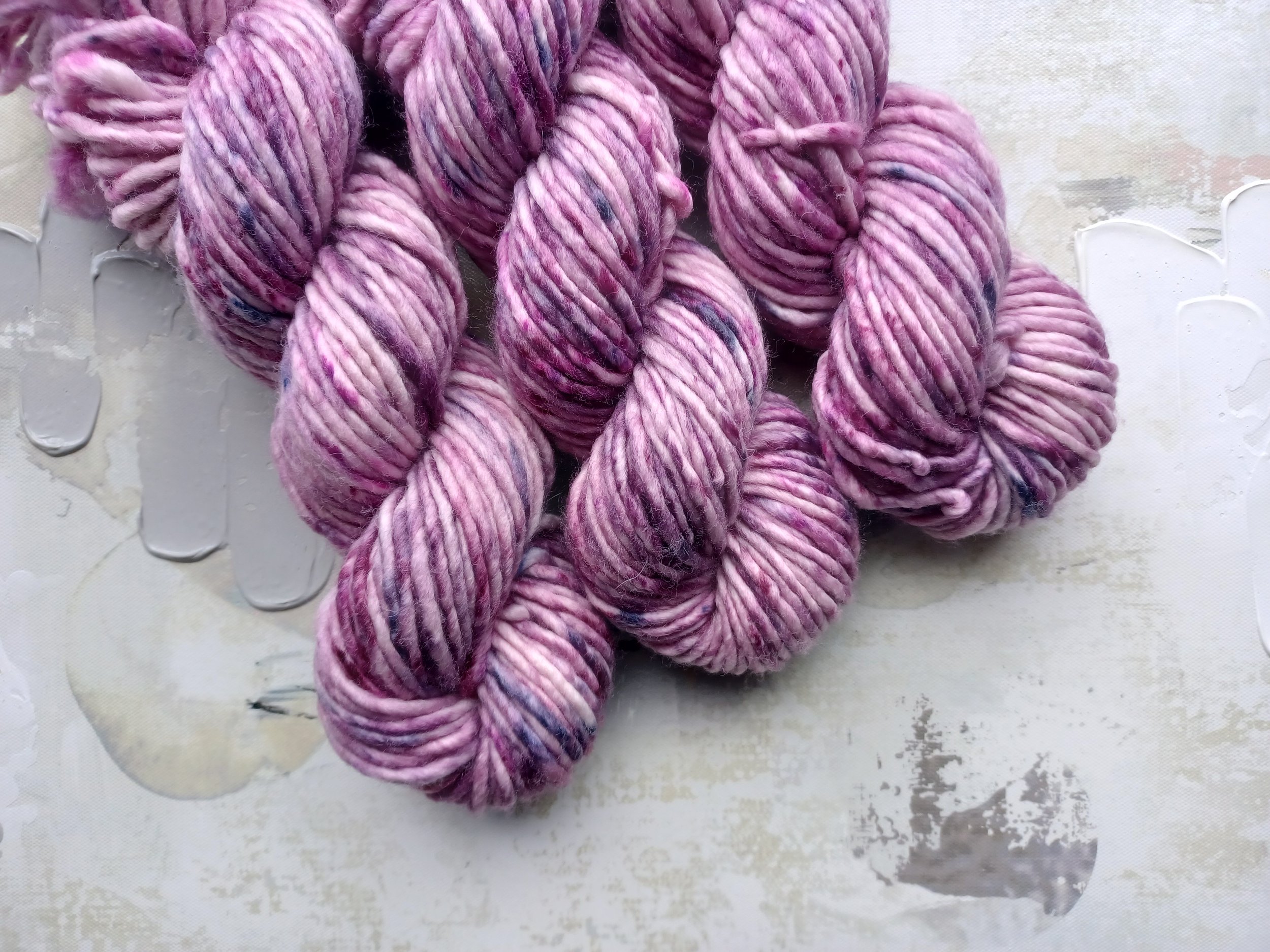 Freestyle Hand-dyed Yarn, Bulky Yarn, Wool Yarn, Burgundy, Denim Blue ...