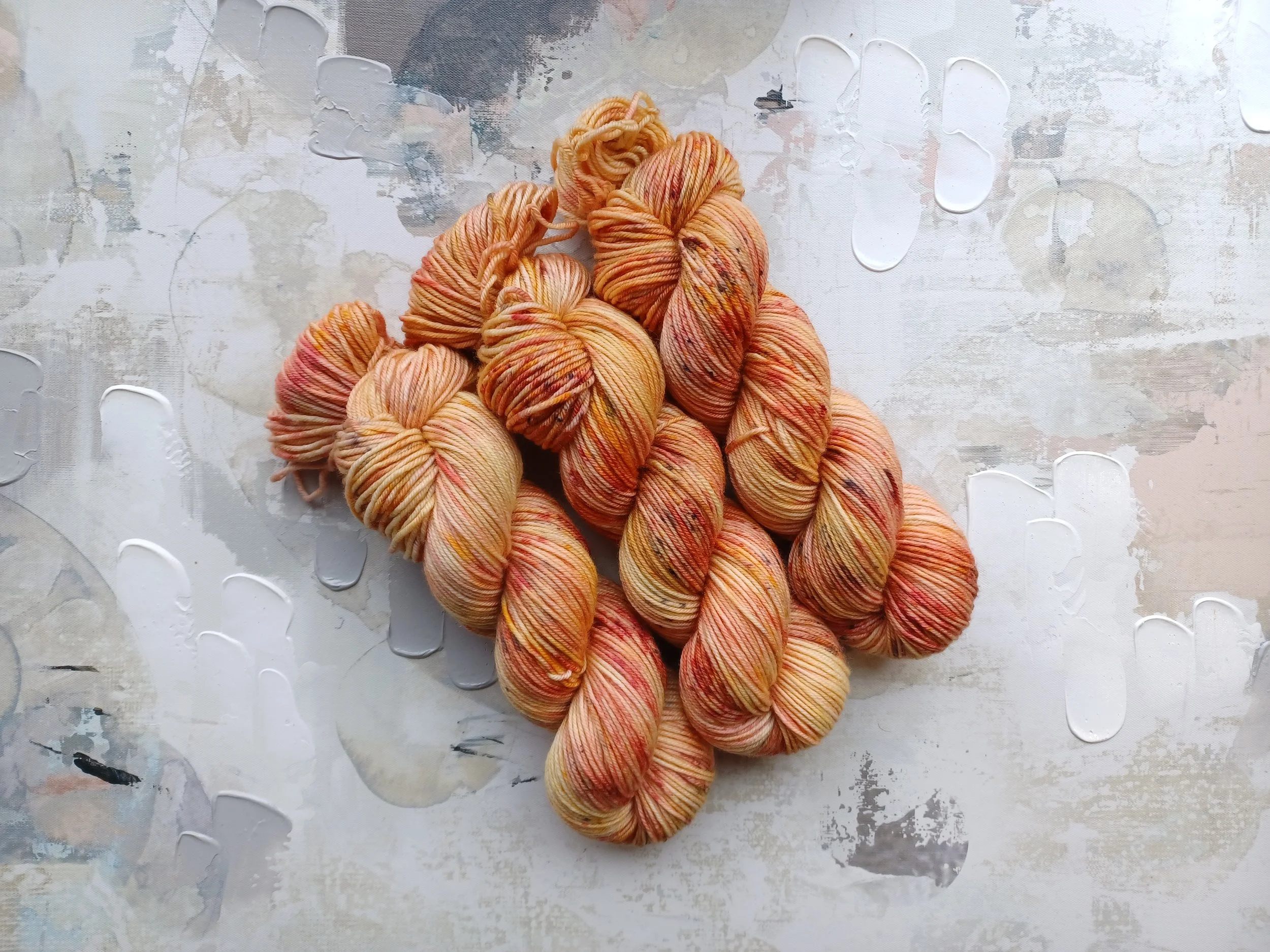 Freestyle Hand-dyed Yarn, DK Yarn, Wool Yarn - Orange, Red, Black ...