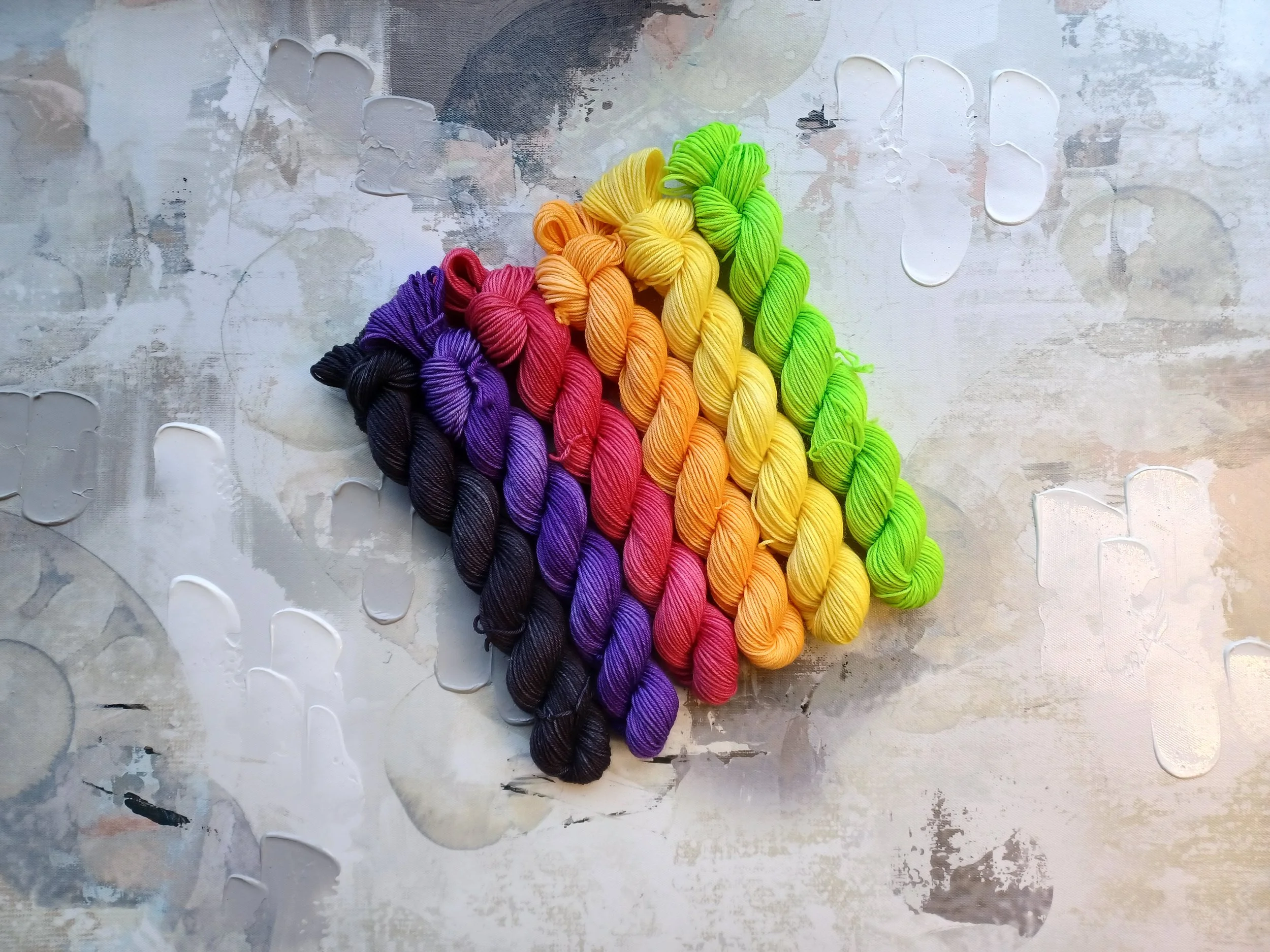 Hocus Pocus Mini Skein Set, Hand-dyed Yarn, Sock Yarn, Wool yarn ...