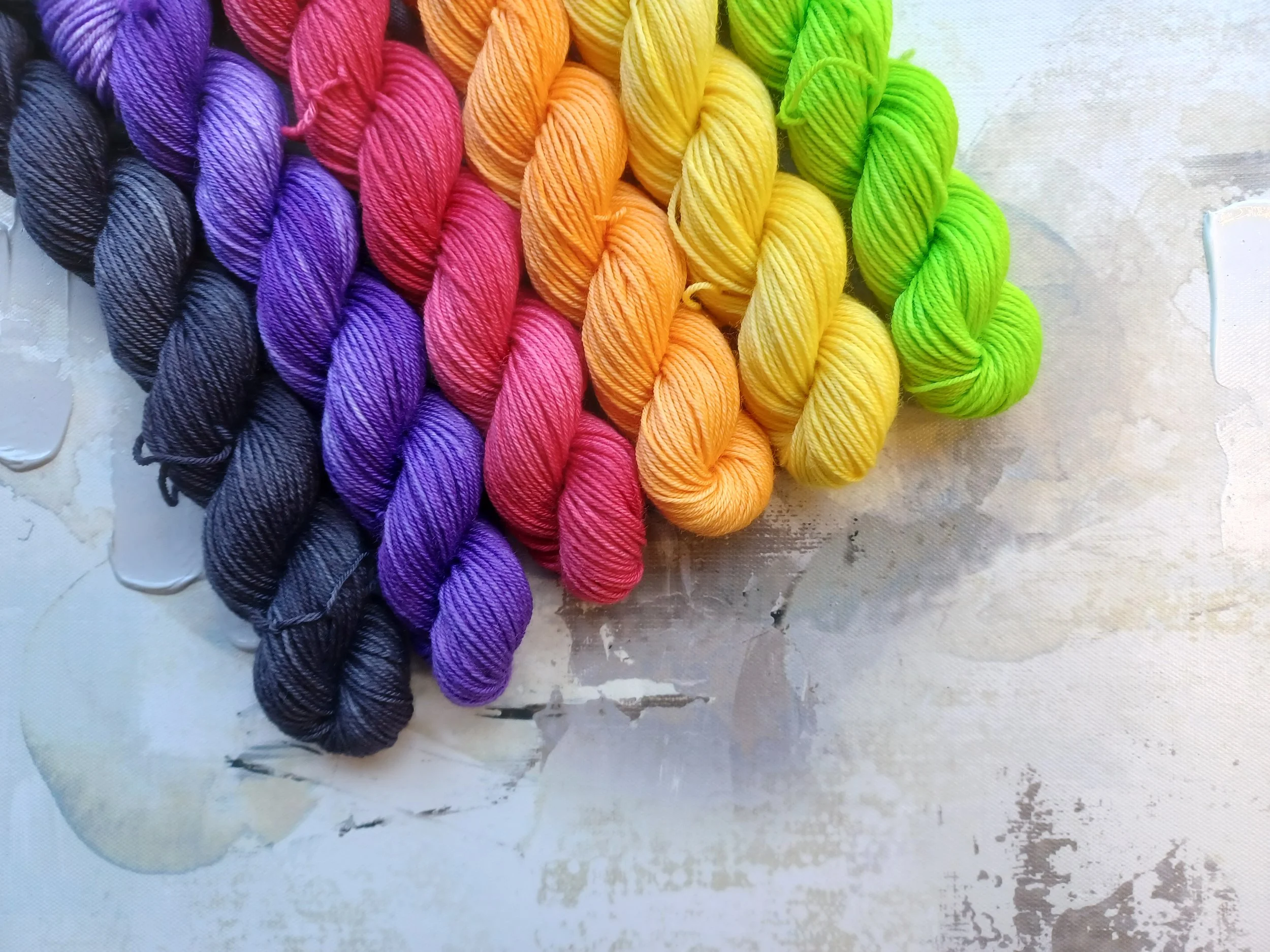 Hocus Pocus Mini Skein Set, Hand-dyed Yarn, Sock Yarn, Wool yarn ...