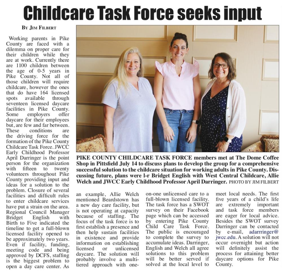 Childcare Task Force Seeks Input — Birth to Five Illinois