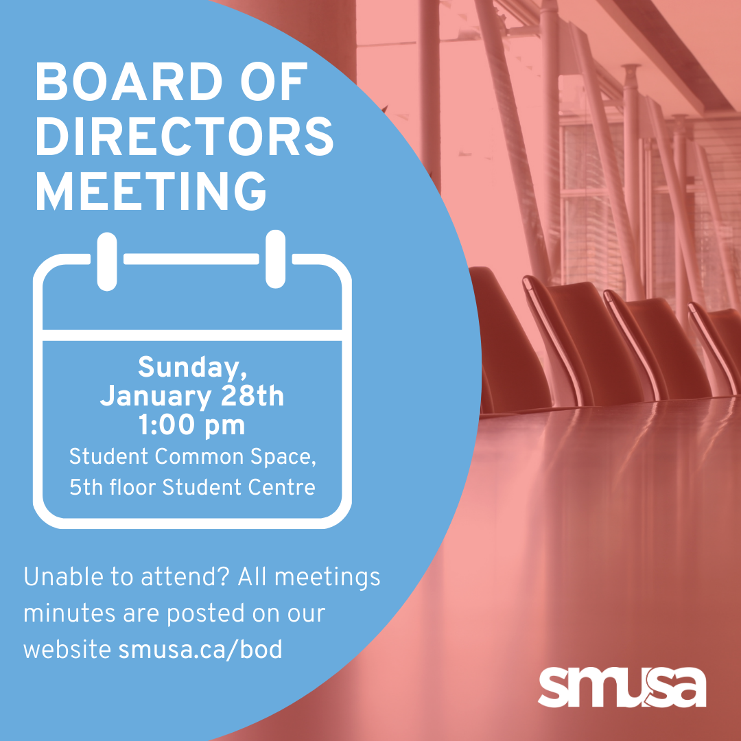 Board of Directors meeting — SMUSA: Saint Mary's University Students ...