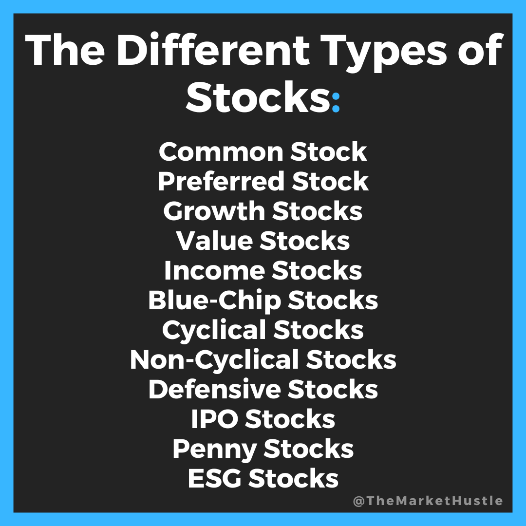 The Different Types of Stocks You Can Invest In — The Market Hustle