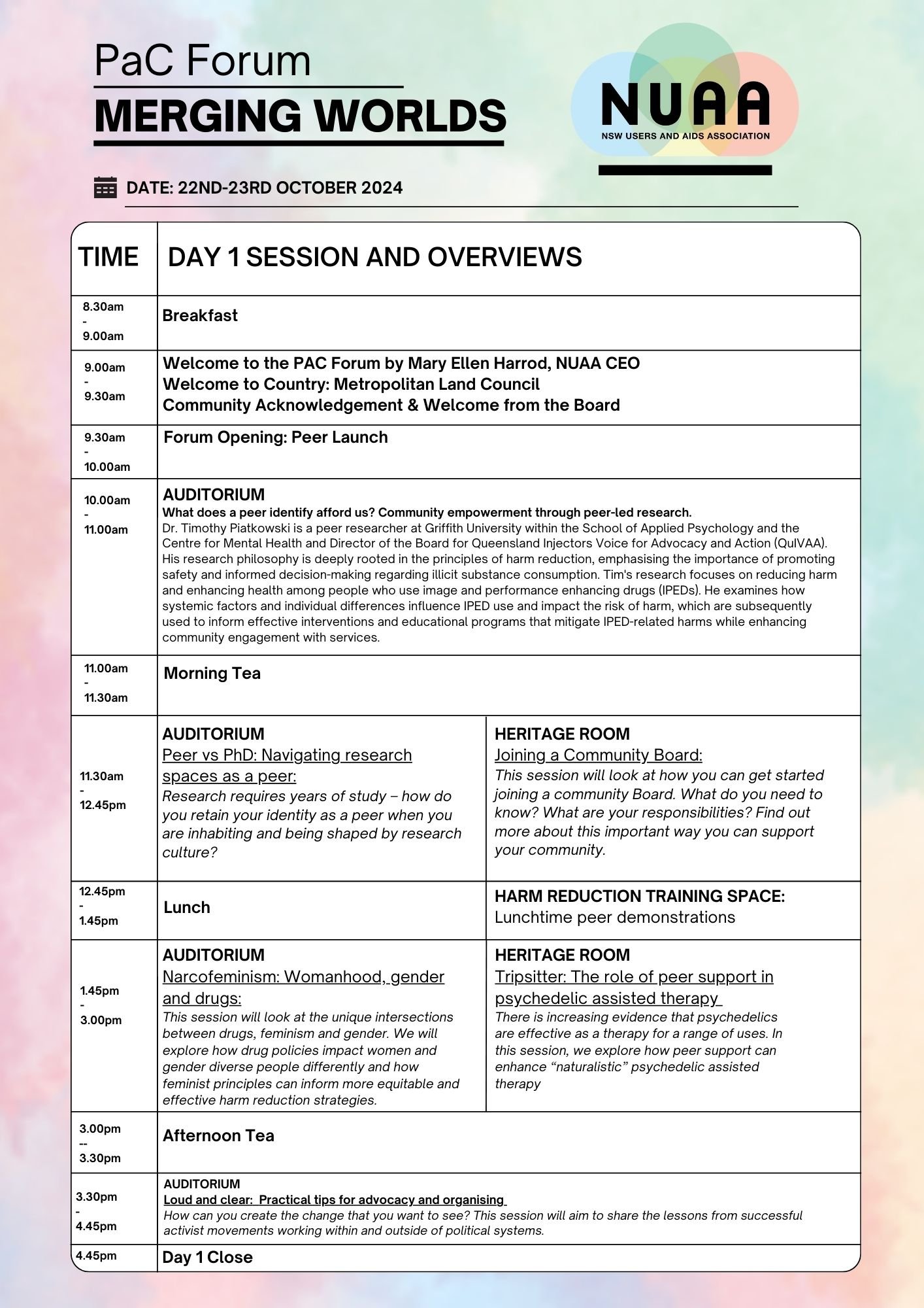 PaC Forum 2024 Program — NUAA