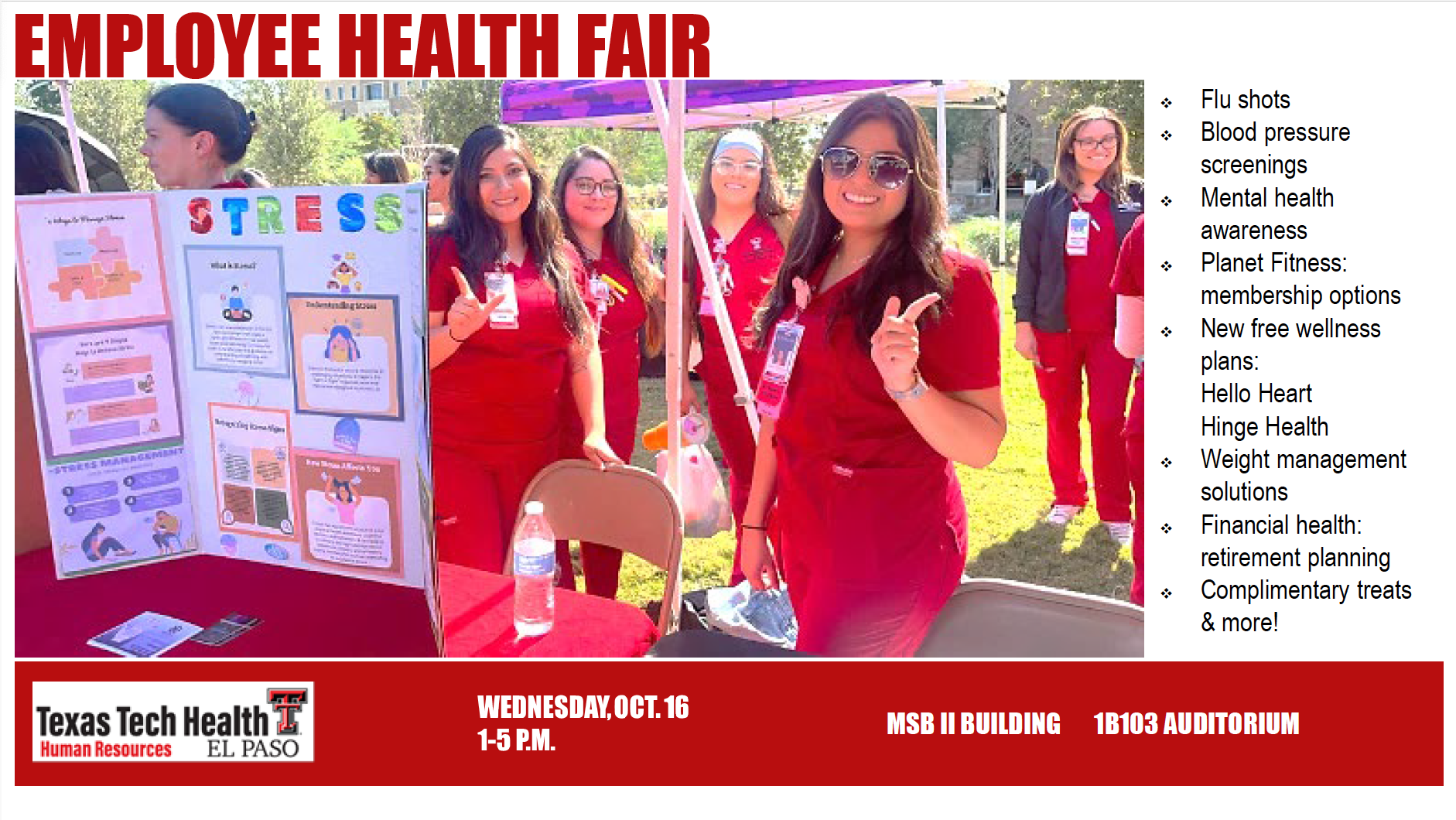 Employee Health Fair — Tech Talk: TTUHSC El Paso News and Events