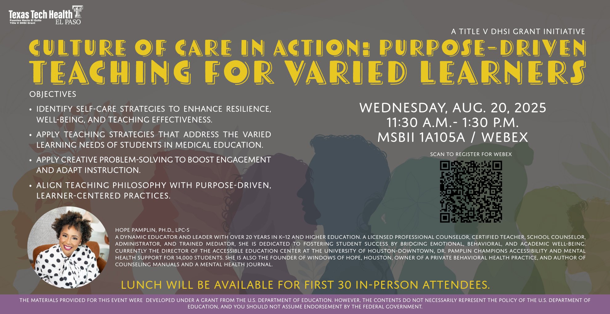 Teaching With Purpose Speaker Series — Tech Talk: TTUHSC El Paso News ...