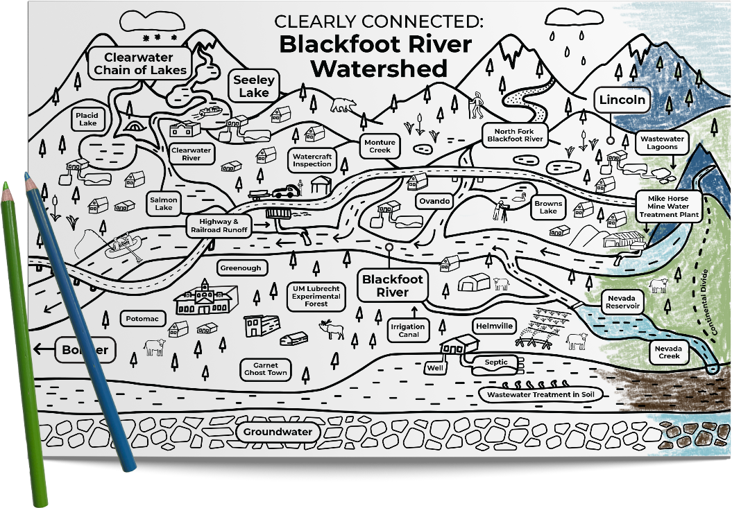 Illustrated Montana Watershed Maps — High Mountain Creative | Graphic ...