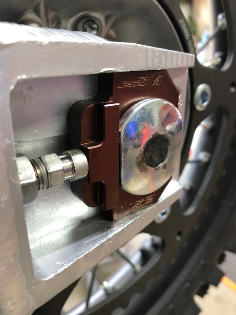 2SM Kawasaki KX Billet Axle Blocks — 2SM Performance