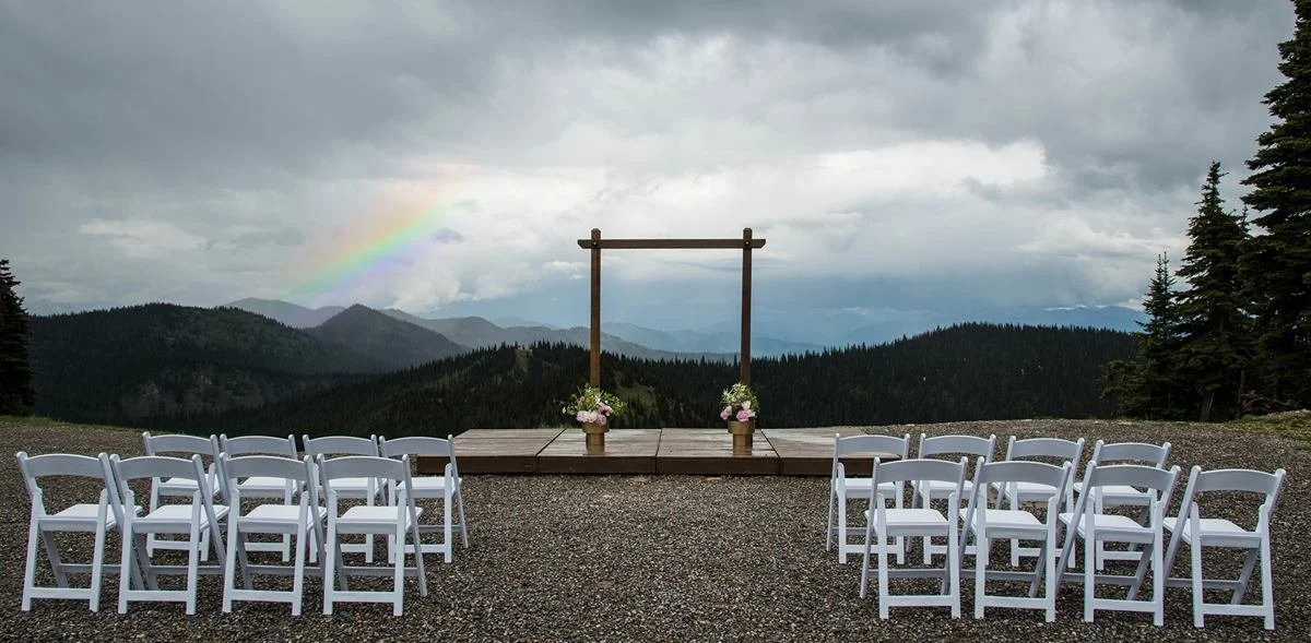 Rainbow Wedding at Whitefish Mountain — MT Wedding Officiant